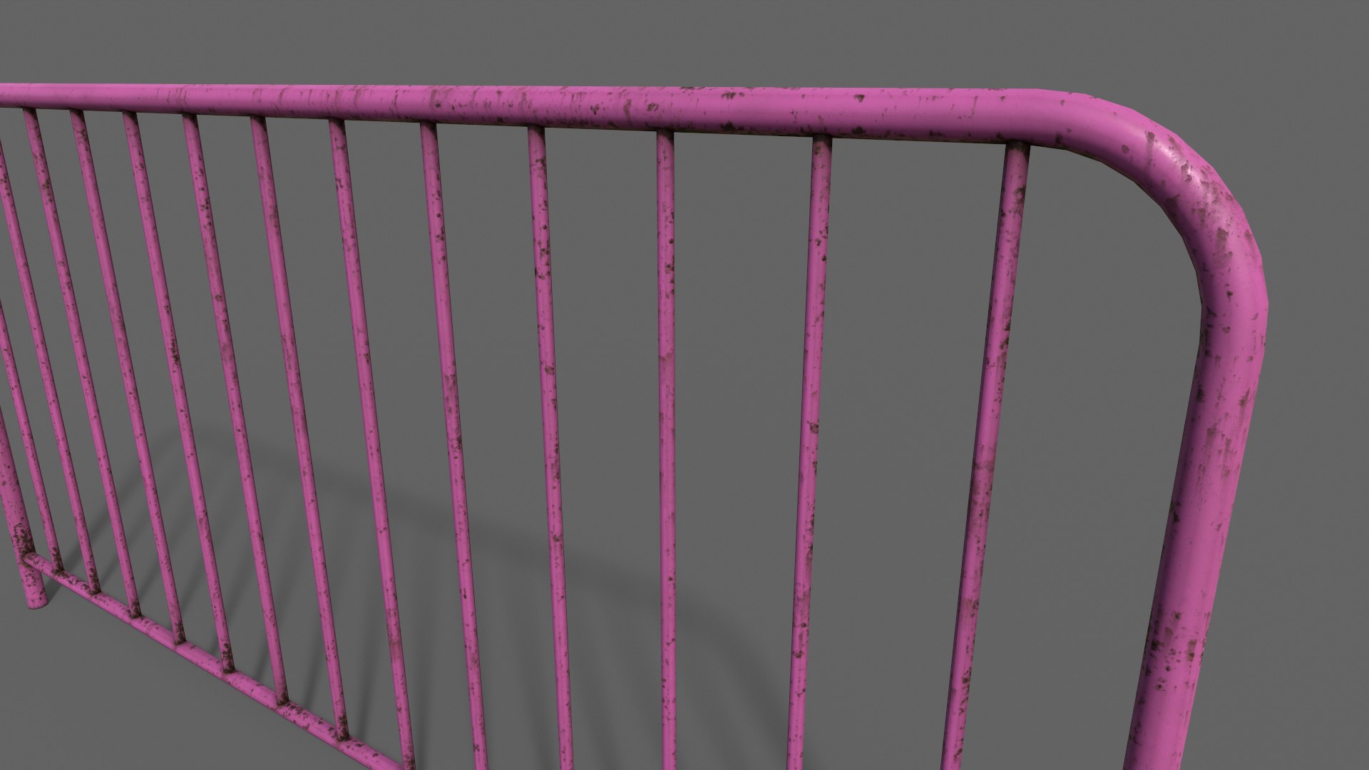 3D PBR Pedestrian Guard Rail Pink V1 - TurboSquid 1866218
