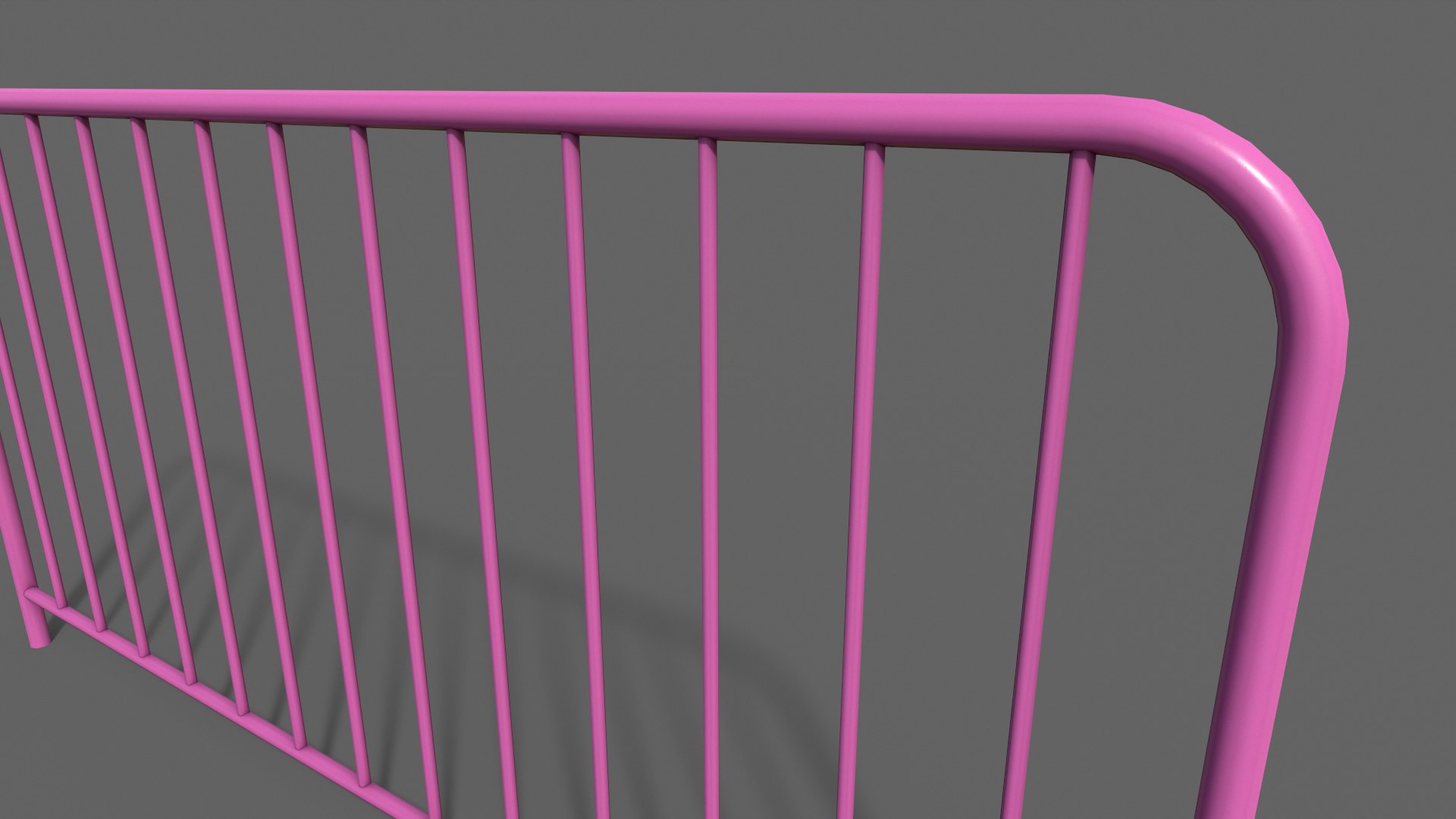 3D PBR Pedestrian Guard Rail Pink V1 - TurboSquid 1866218