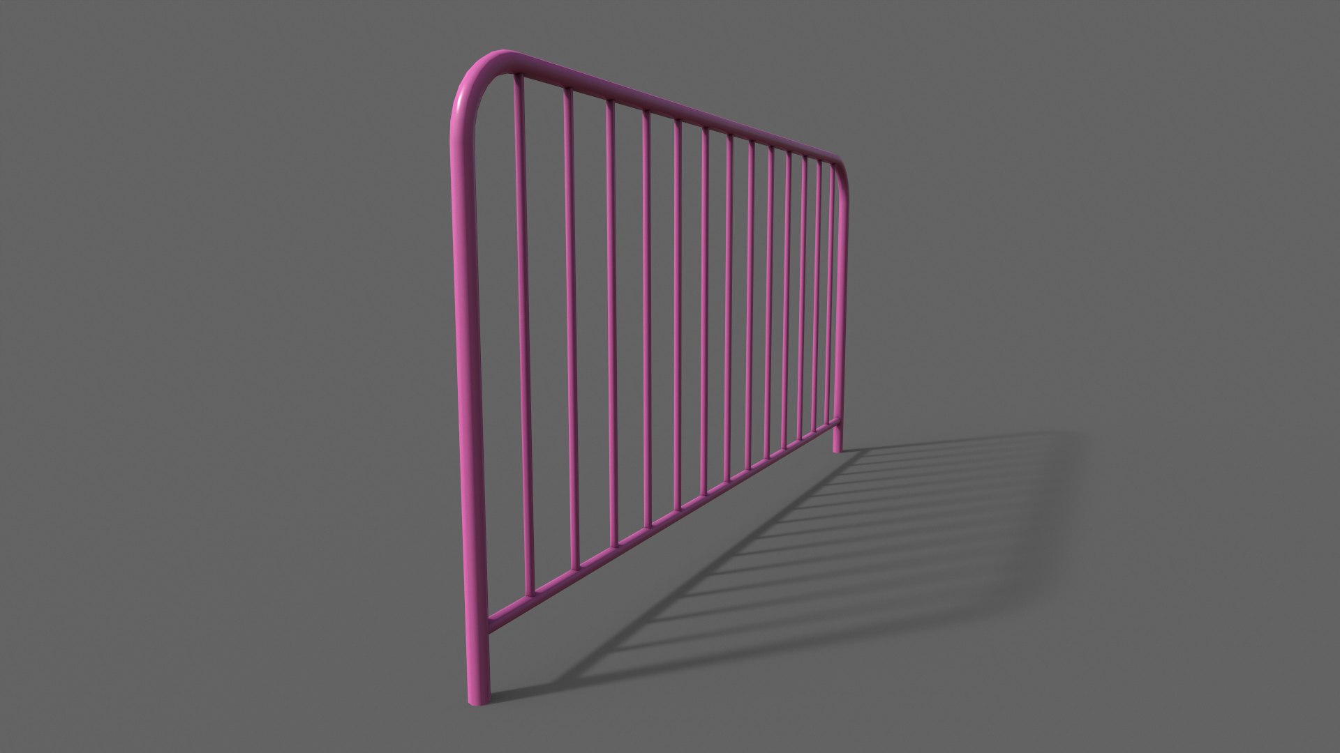 3D PBR Pedestrian Guard Rail Pink V1 - TurboSquid 1866218