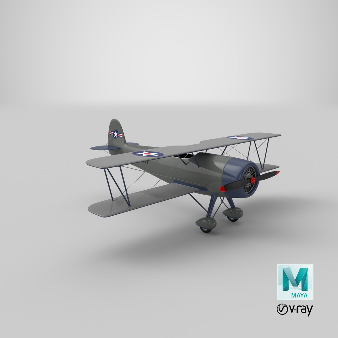US Navy Biplane model - TurboSquid 1829340