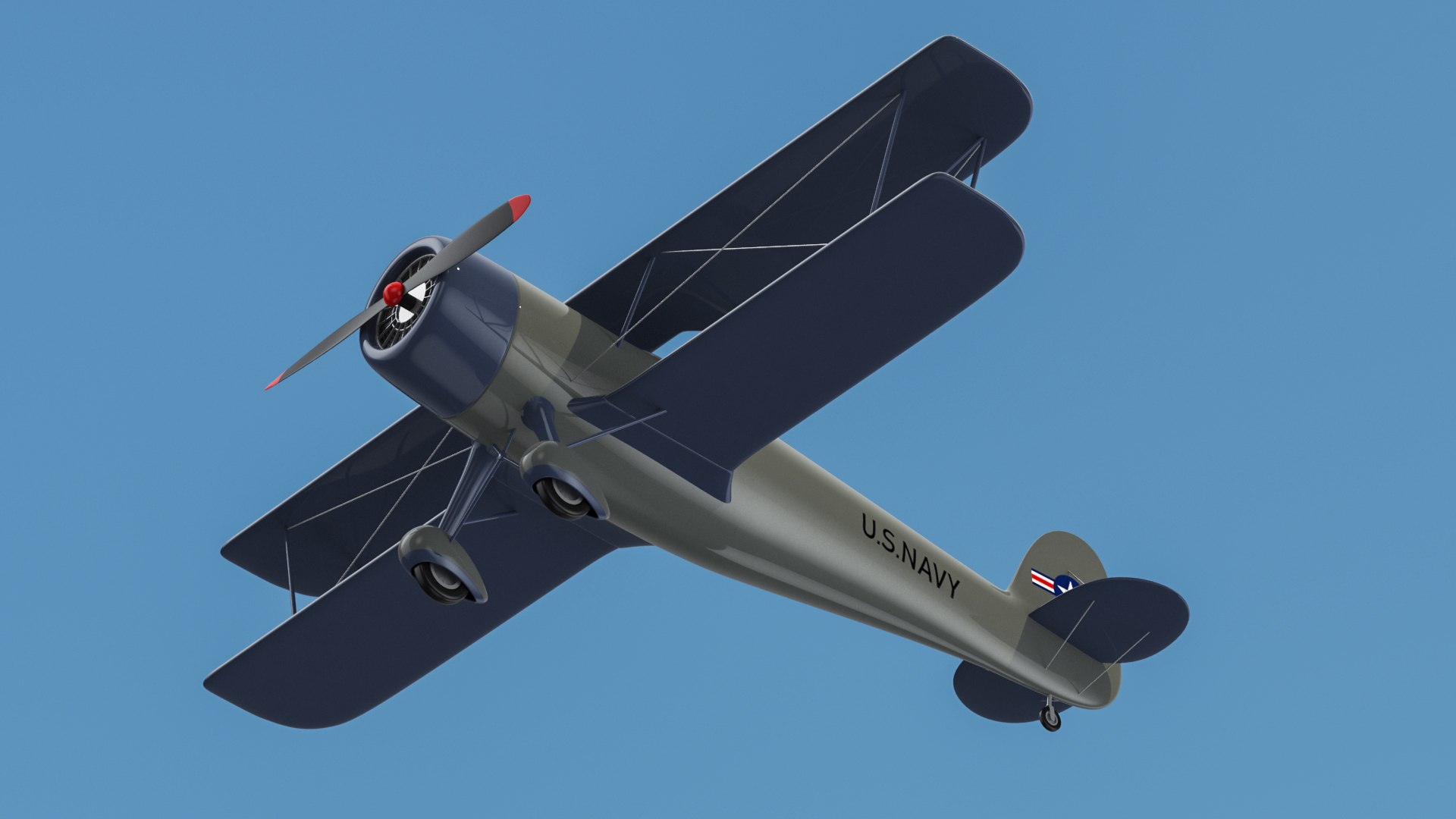 US Navy Biplane Model - TurboSquid 1829340