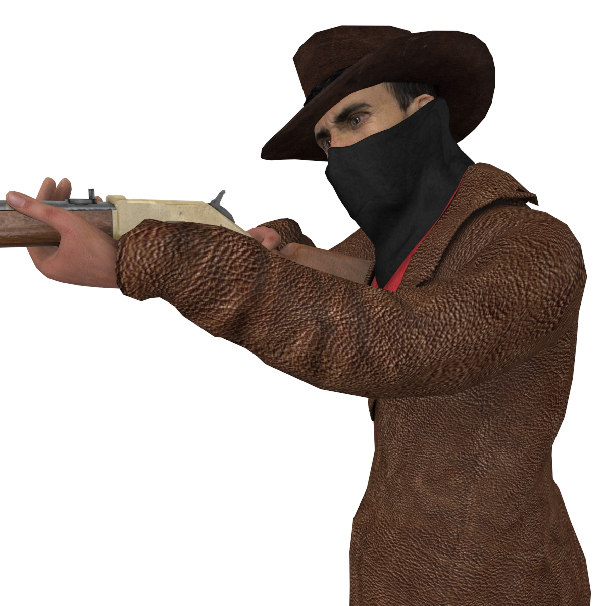 pack rigged cowboy 3d model
