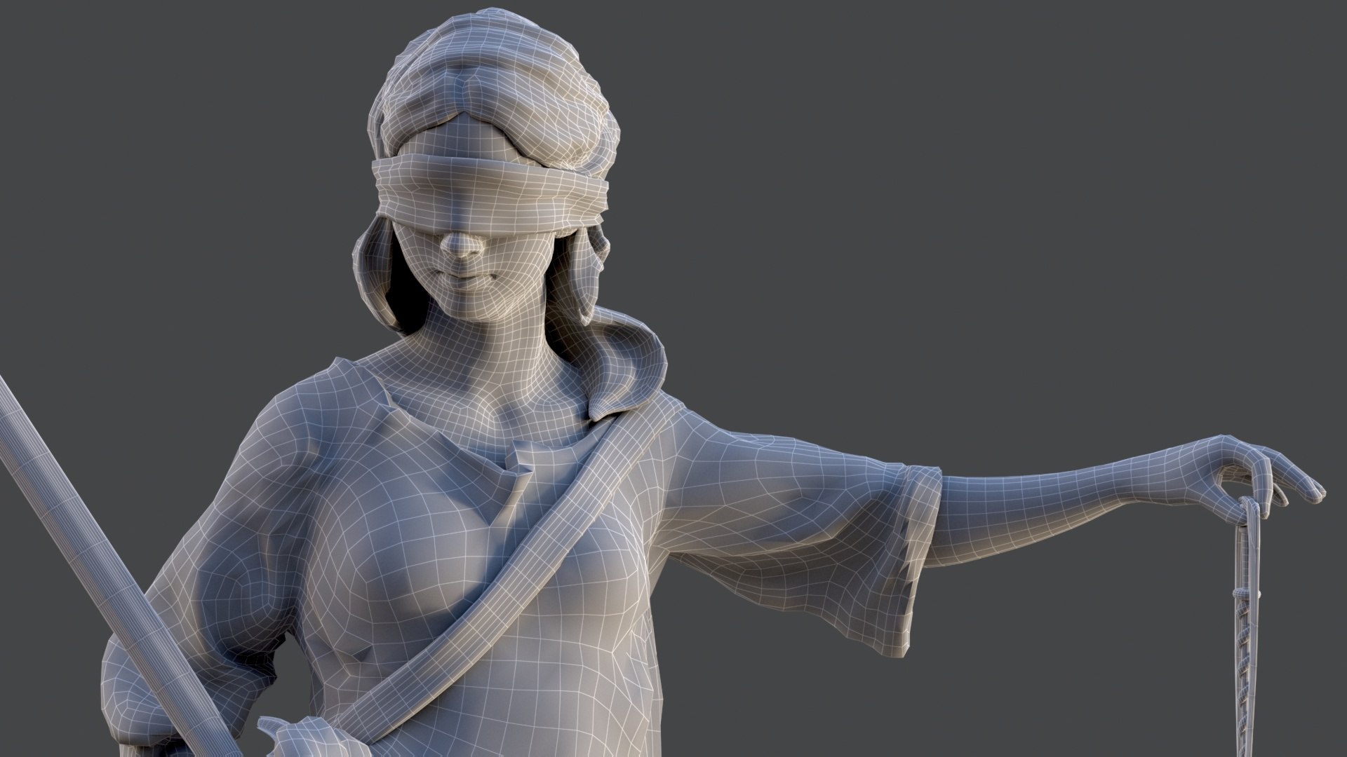 Justice Lady Statue 3D - TurboSquid 1493582