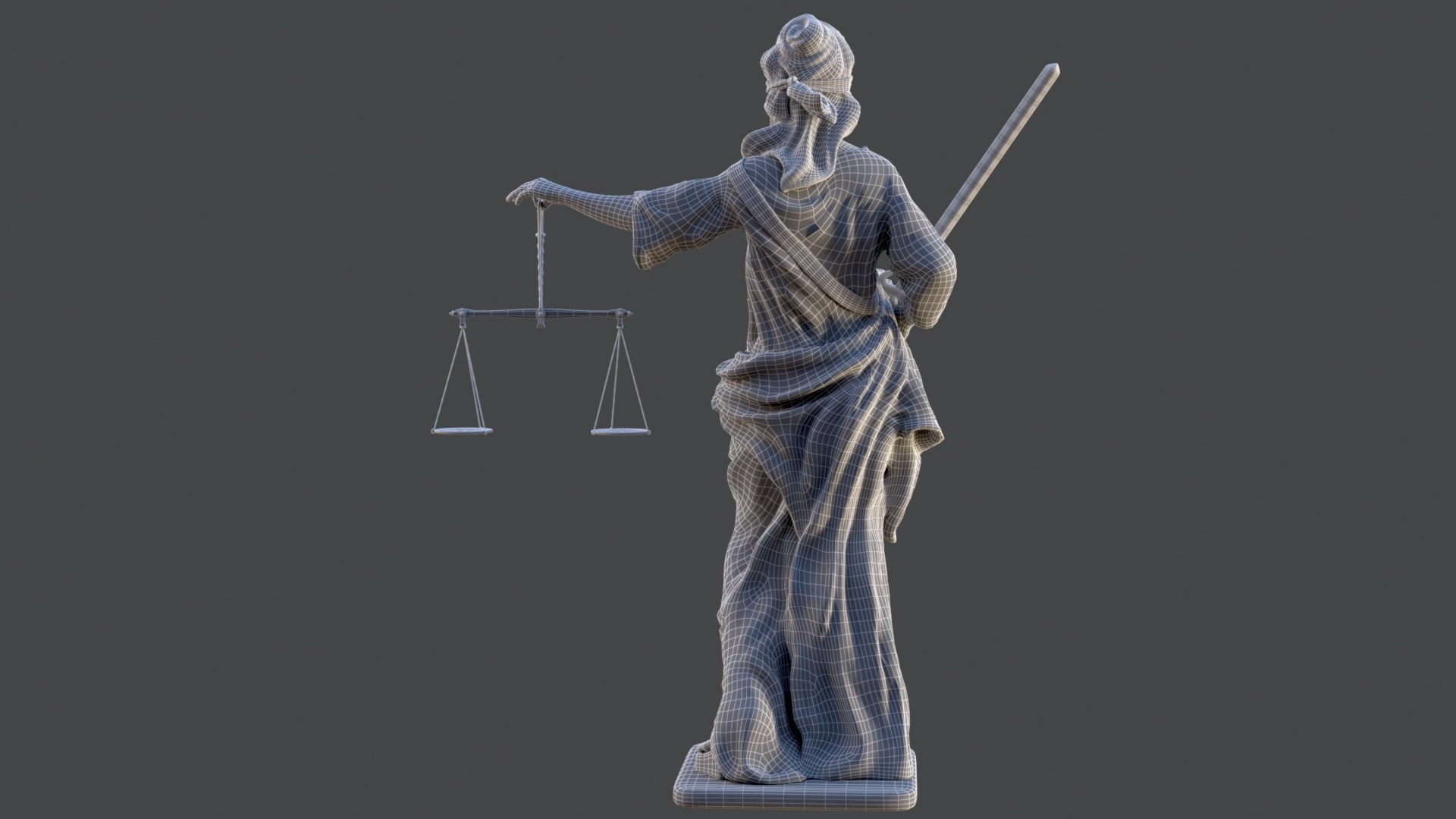 Justice Lady Statue 3D - TurboSquid 1493582
