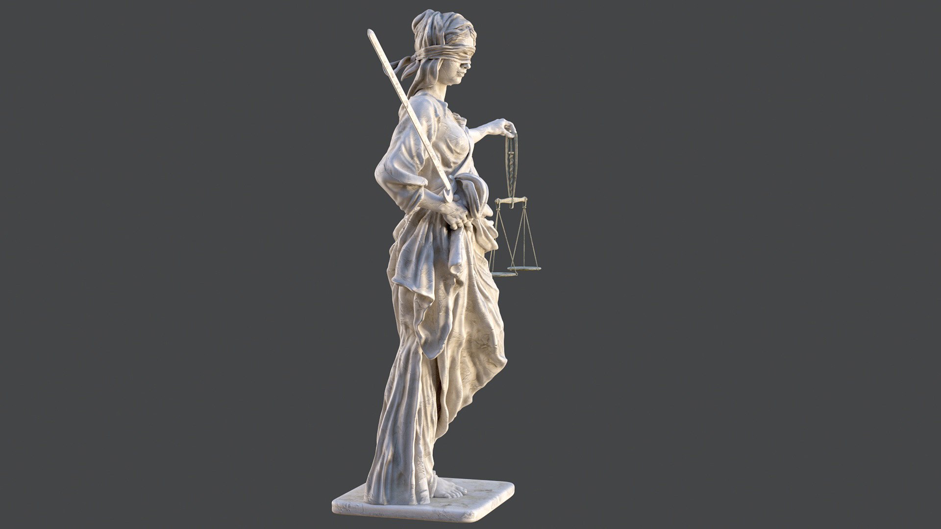 Justice Lady Statue 3D - TurboSquid 1493582
