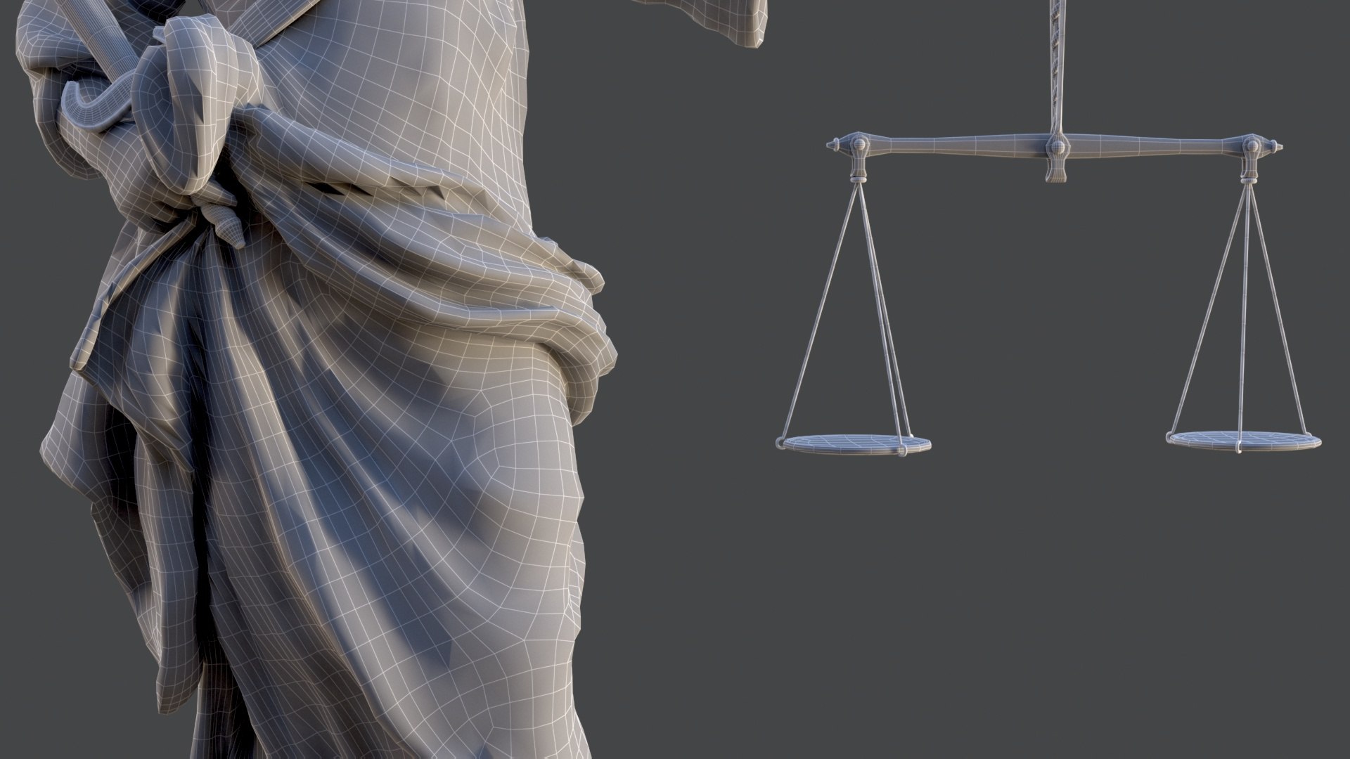 Justice Lady Statue 3D - TurboSquid 1493582