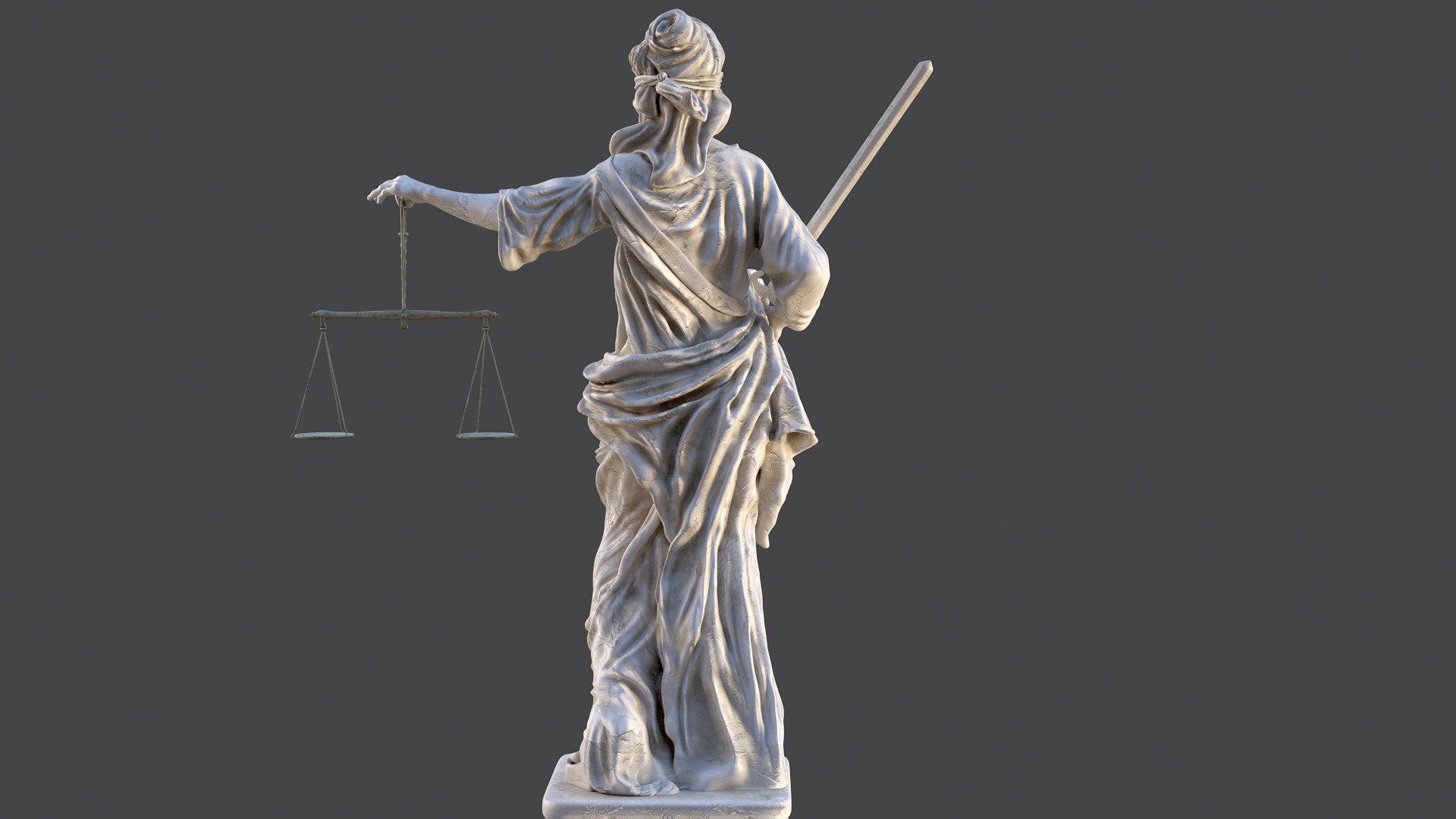 Justice Lady Statue 3D - TurboSquid 1493582