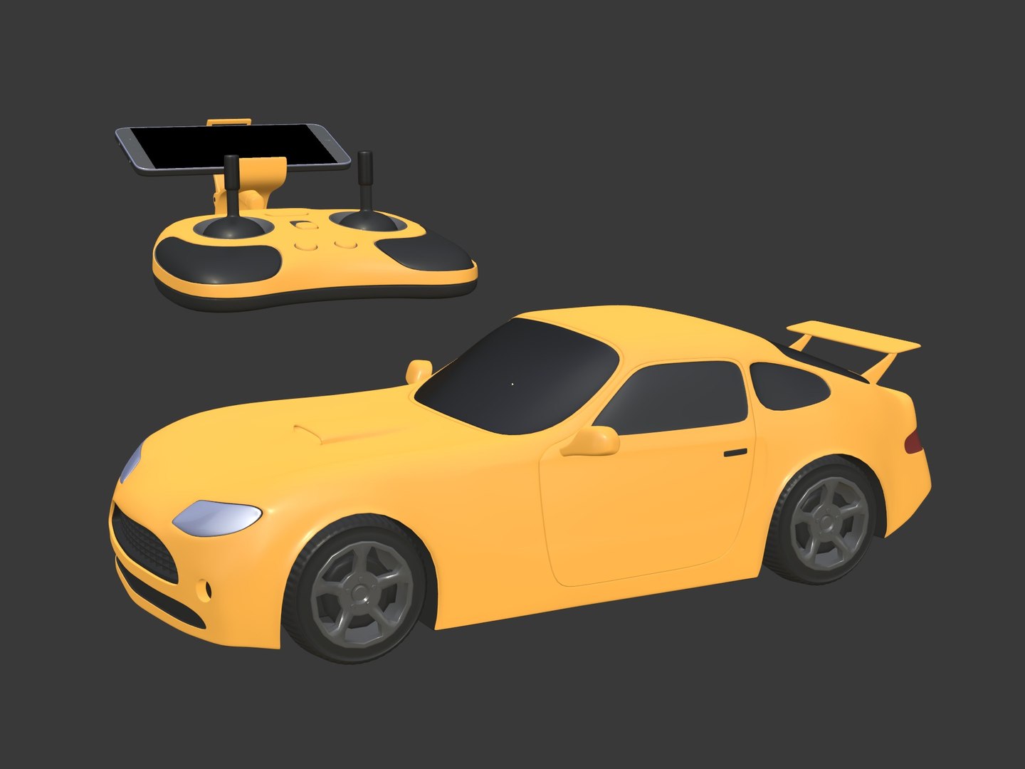 Cartoon Toy Car And Radi Controller 3D - TurboSquid 1804700