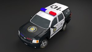 Police Car Low Poly 3D Model - TurboSquid 1834997