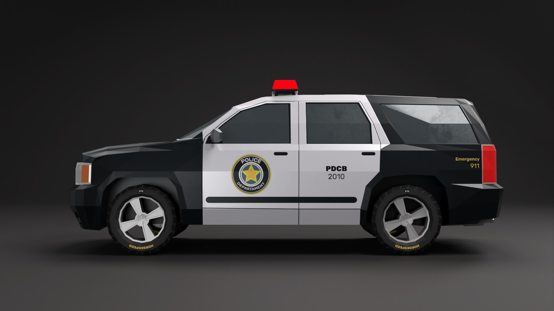 3D Police 4x4 Vehicle Low-poly 3D Model - TurboSquid 2083416