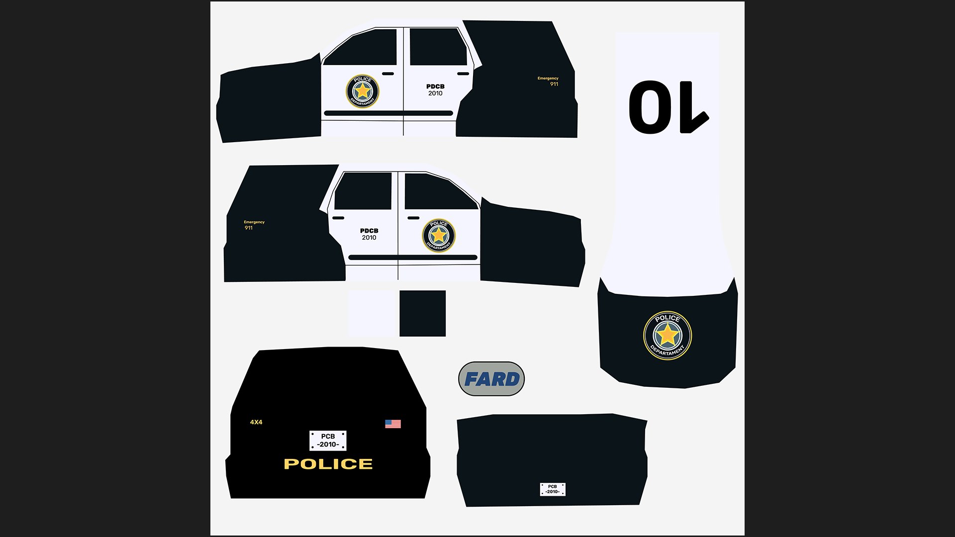 3D Police 4x4 Vehicle Low-poly 3D Model - TurboSquid 2083416