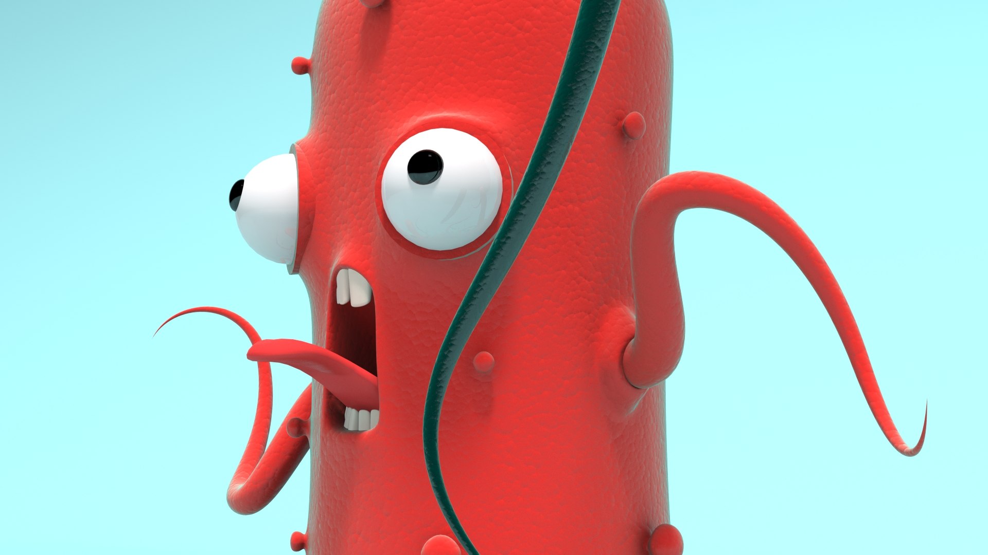 3D Model Cartoon Virus Character - TurboSquid 1865433