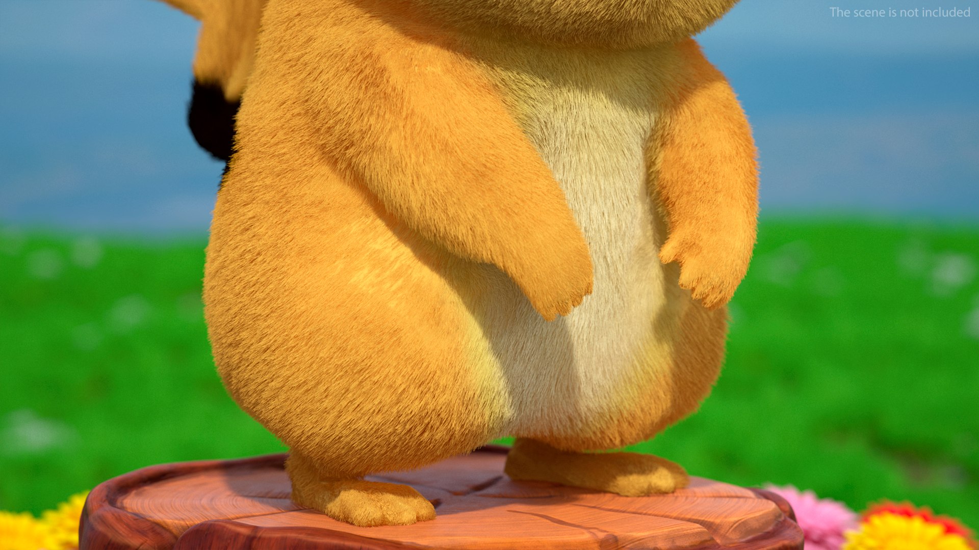 3D Cartoon Pikachu Character Fur Model - TurboSquid 2084381