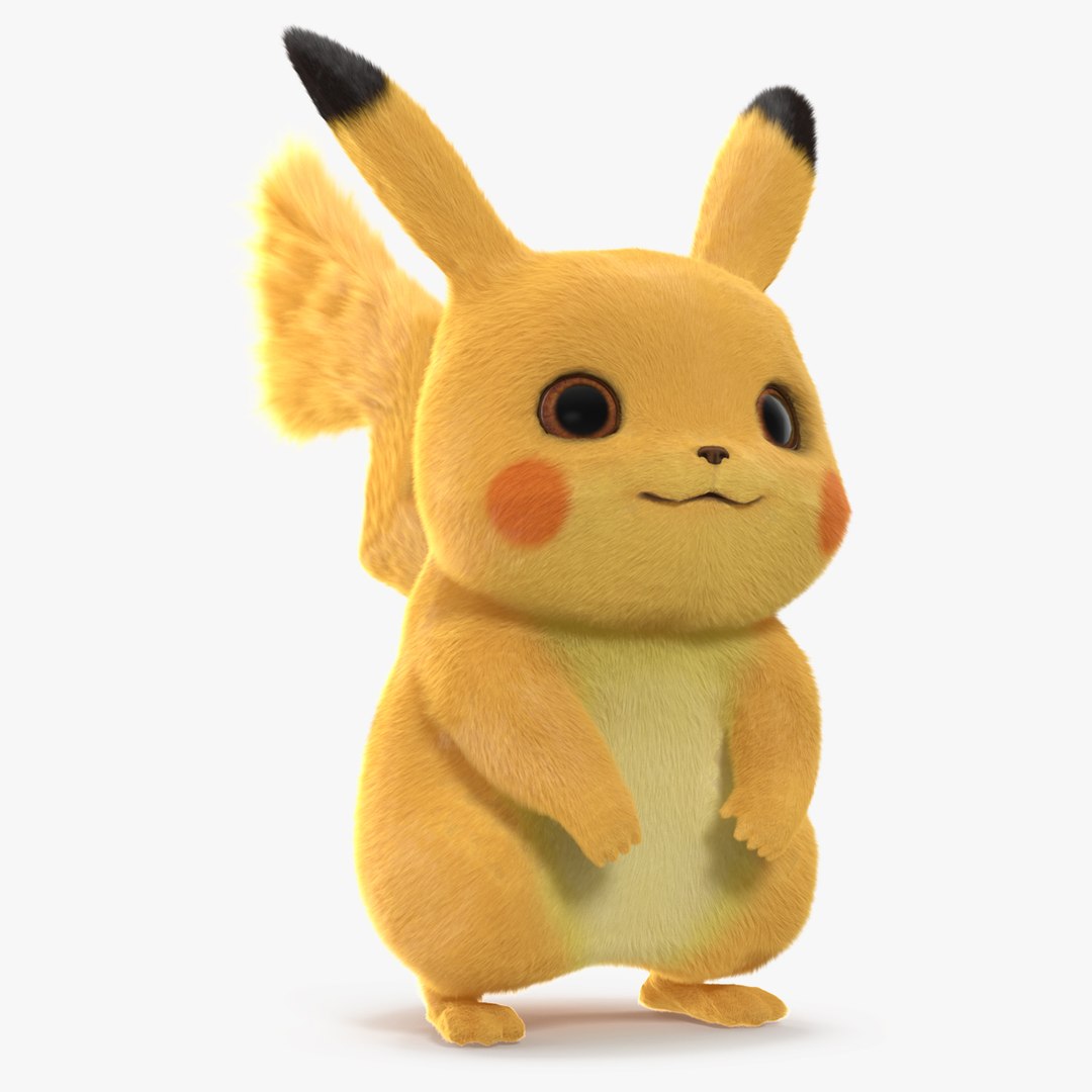 3D Cartoon Pikachu Character Fur model - TurboSquid 2084381