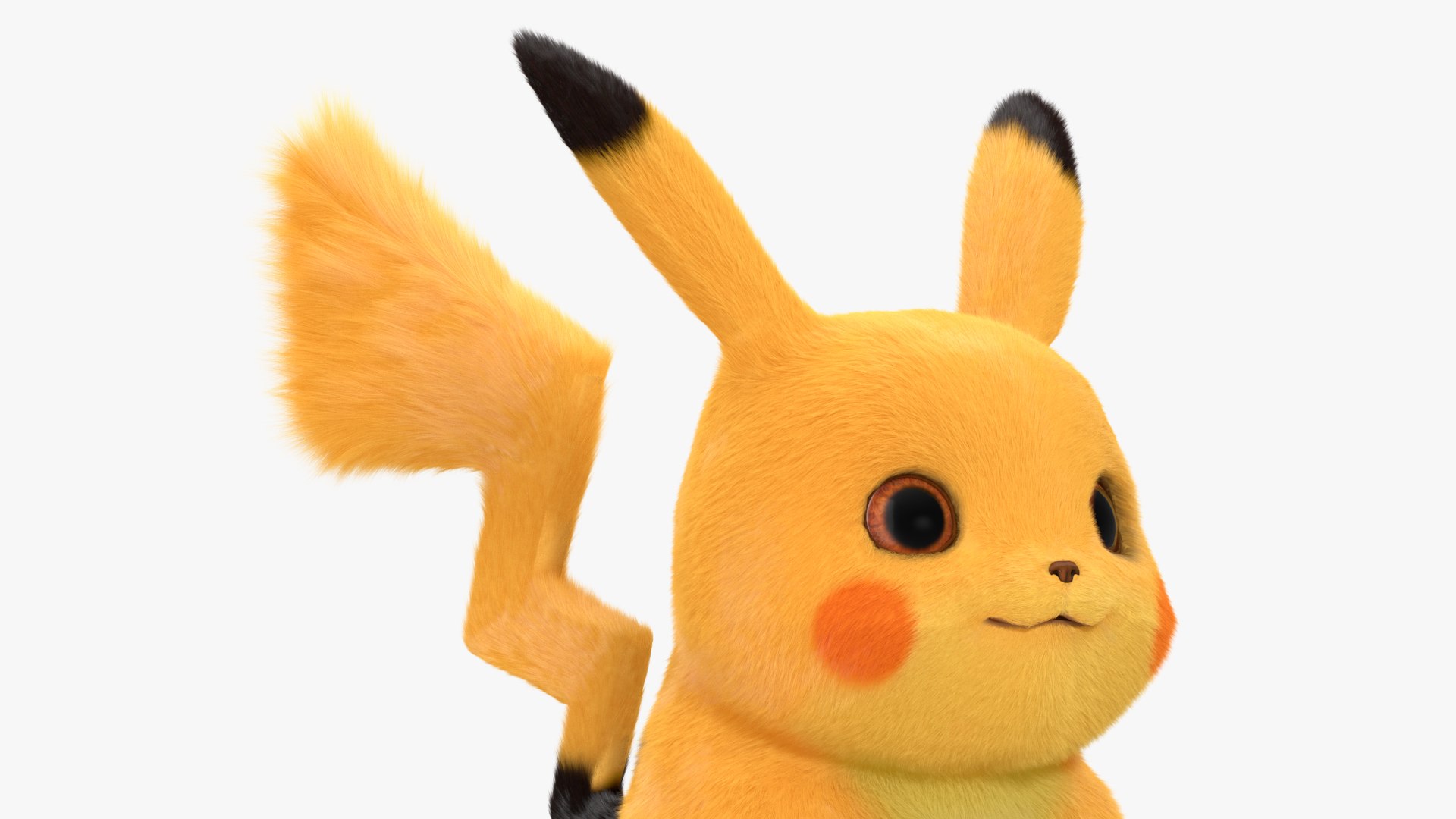 3D Cartoon Pikachu Character Fur Model - TurboSquid 2084381