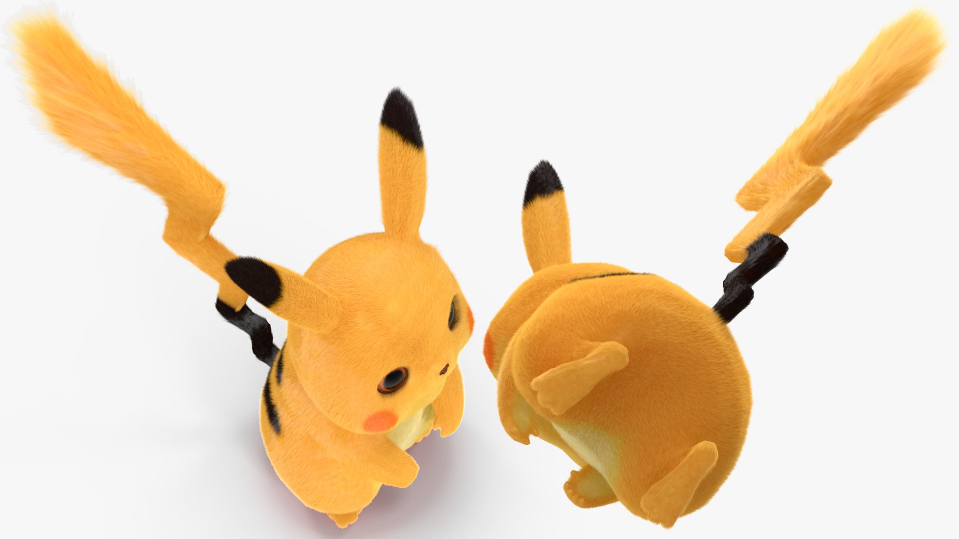 3D Cartoon Pikachu Character Fur Model - TurboSquid 2084381