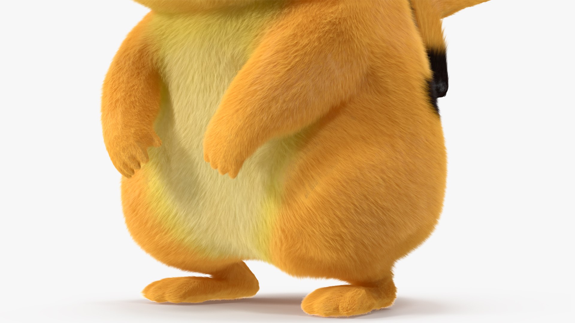 3D Cartoon Pikachu Character Fur Model - TurboSquid 2084381
