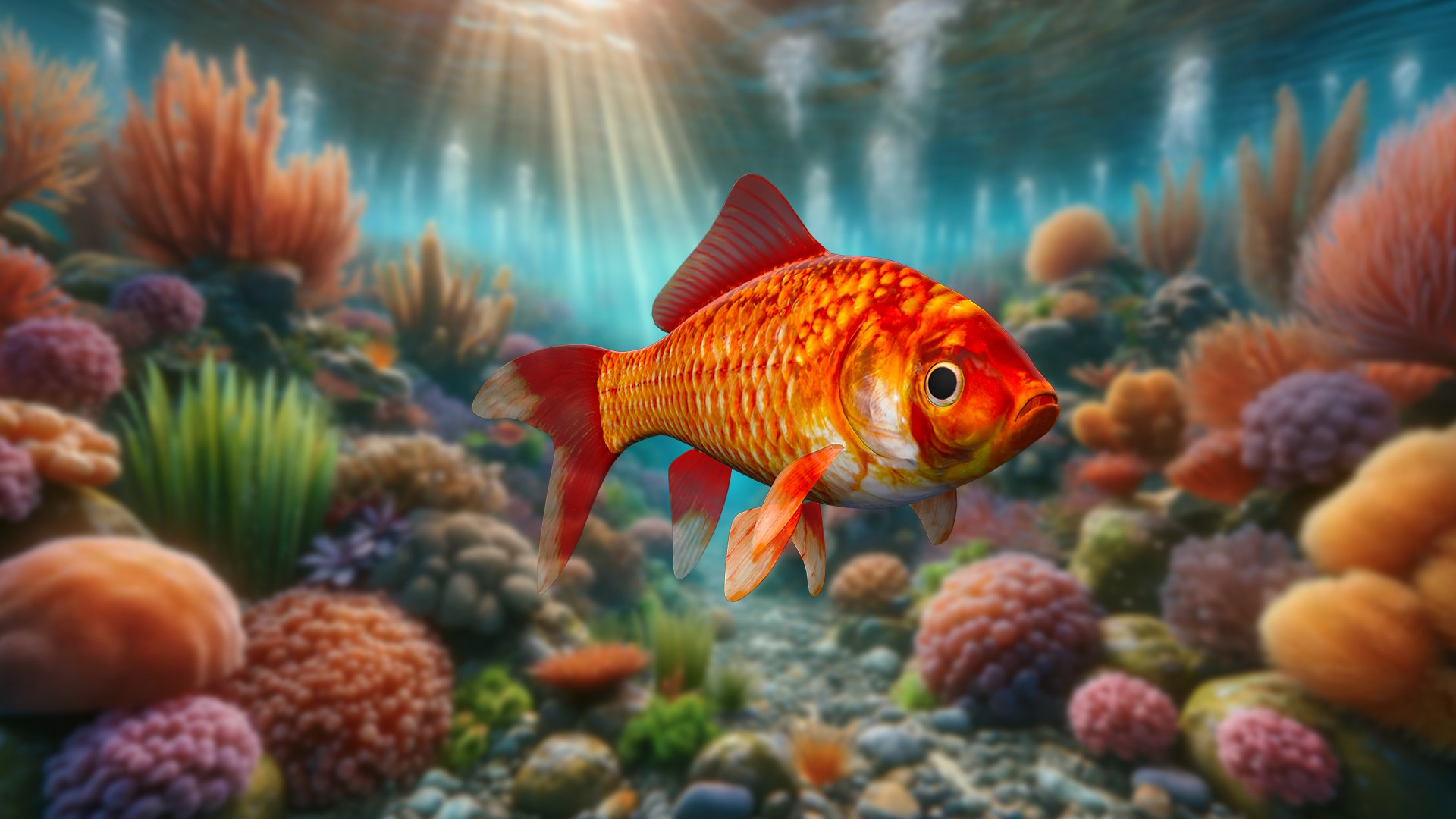Free Aquatic Gold Free Premium Goldfish Model Free Low-poly 3D Model ...