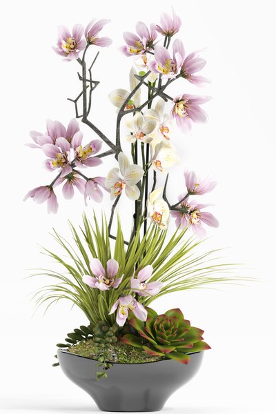 3d model flower set 21