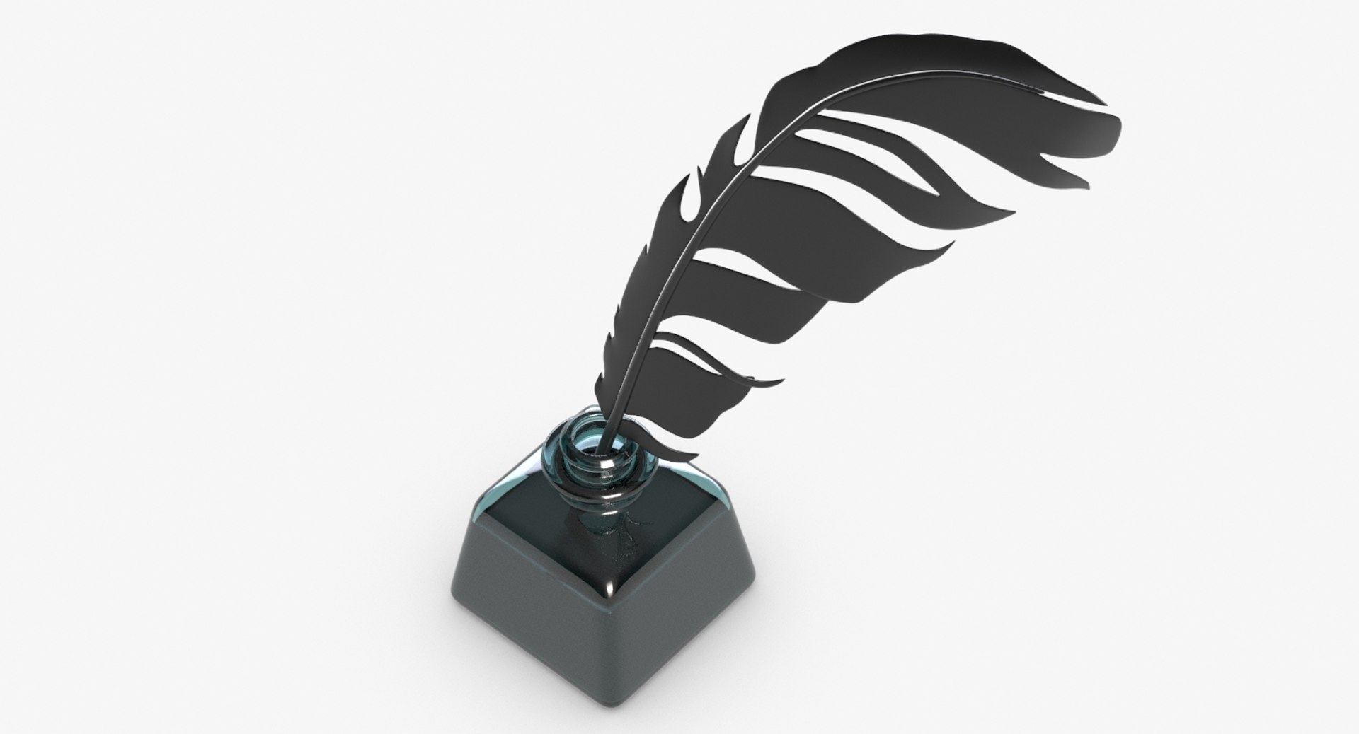 3D Inkwell Quill - TurboSquid 1275697