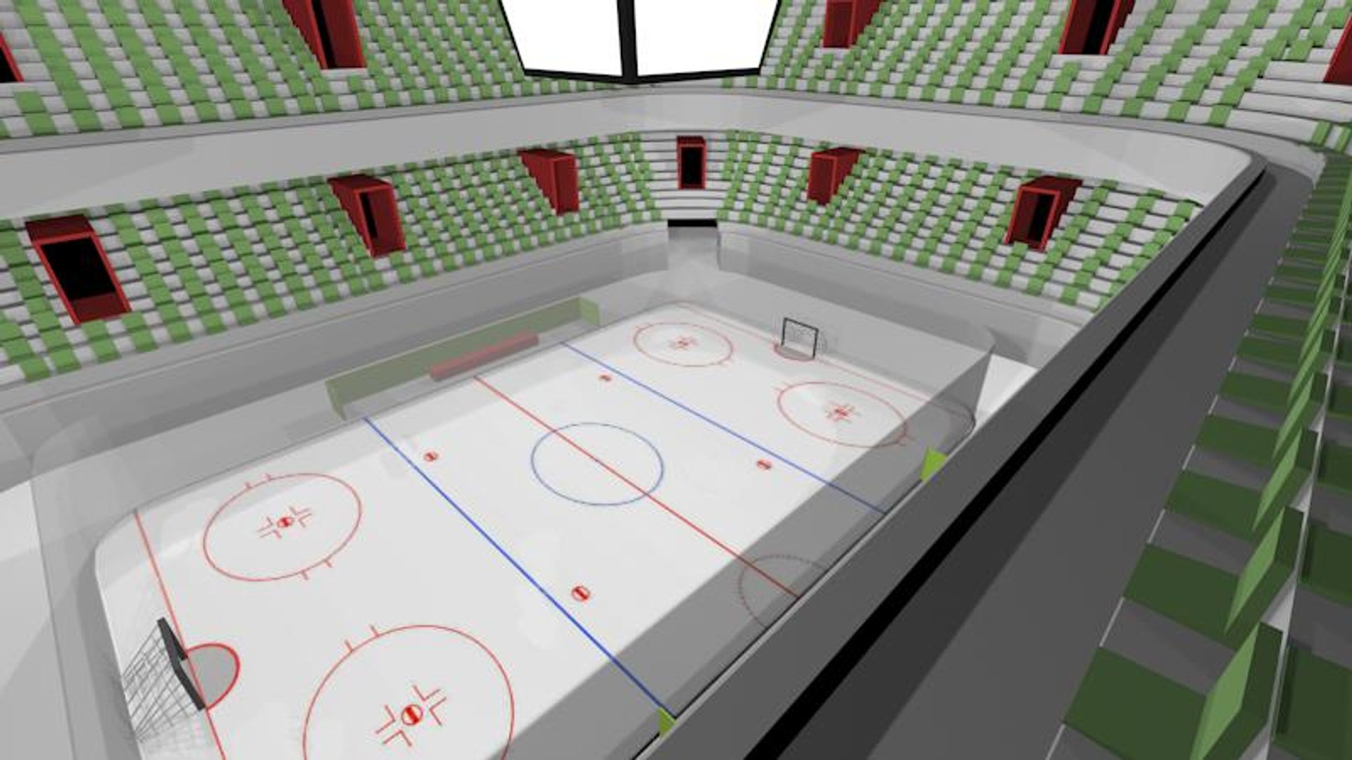 Low Poly Cartoon Hockey Arena 3D Model - TurboSquid 1725928