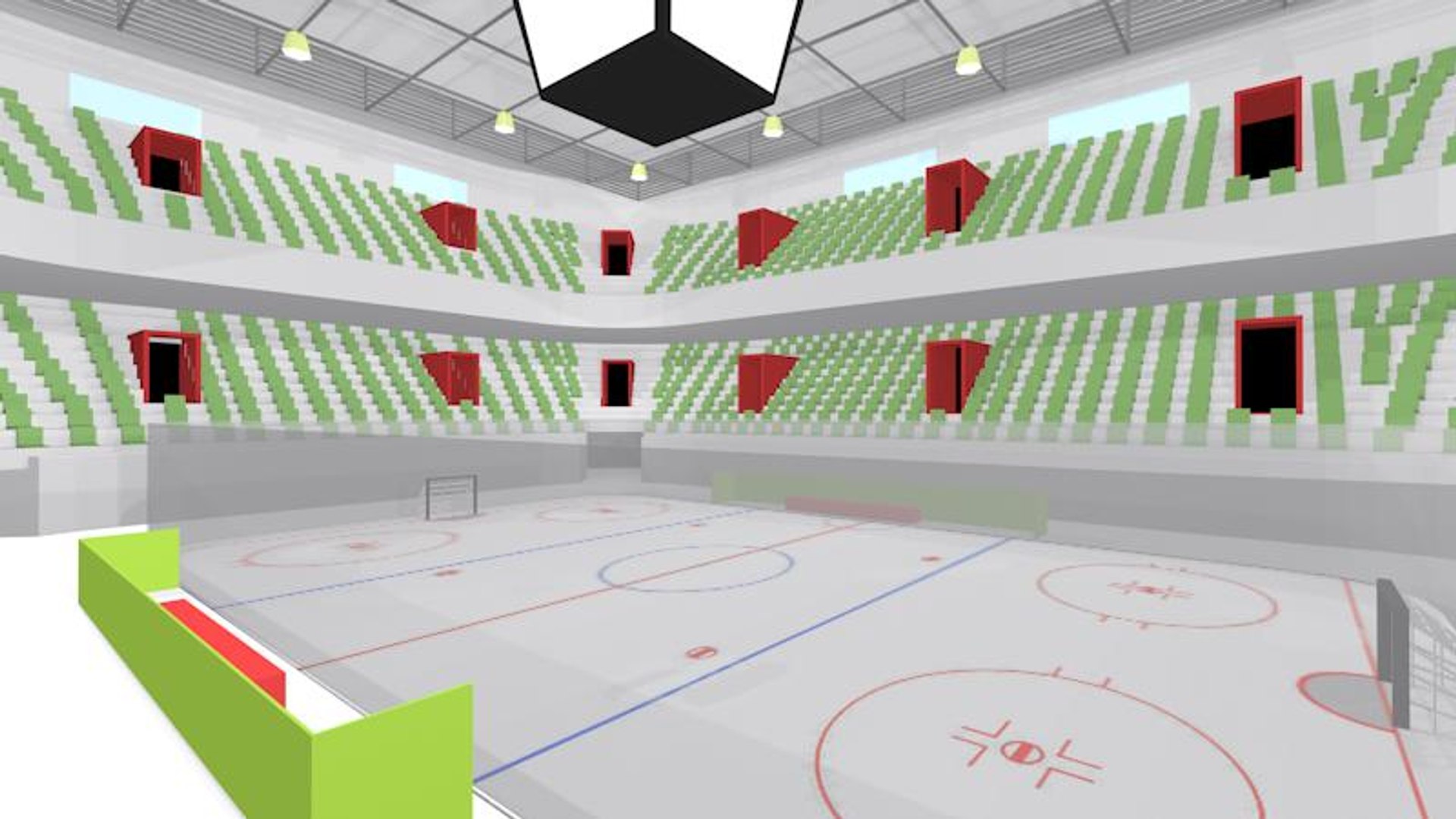 Low Poly Cartoon Hockey Arena 3D Model - TurboSquid 1725928