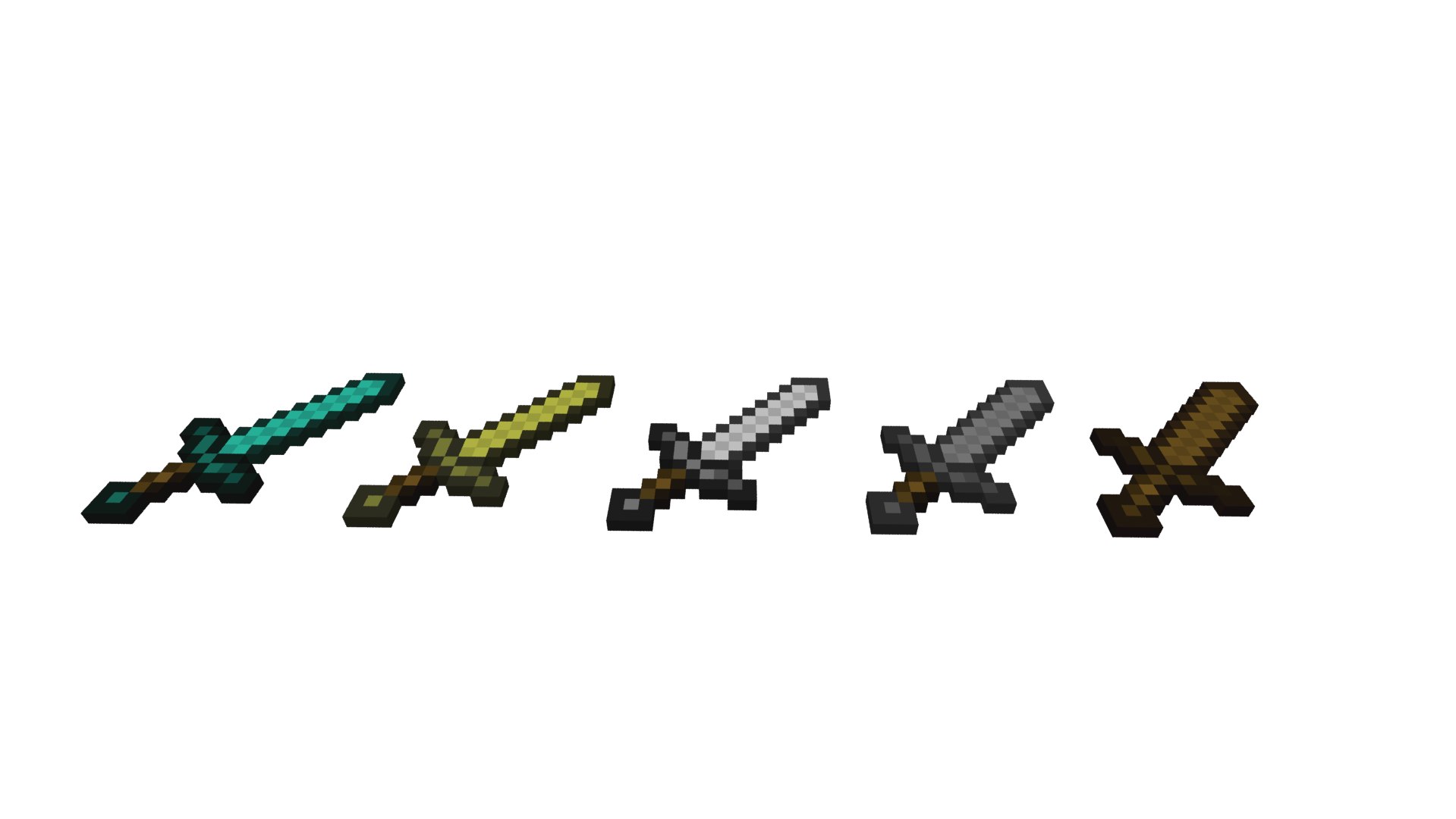 3d Model Sword Minecraft