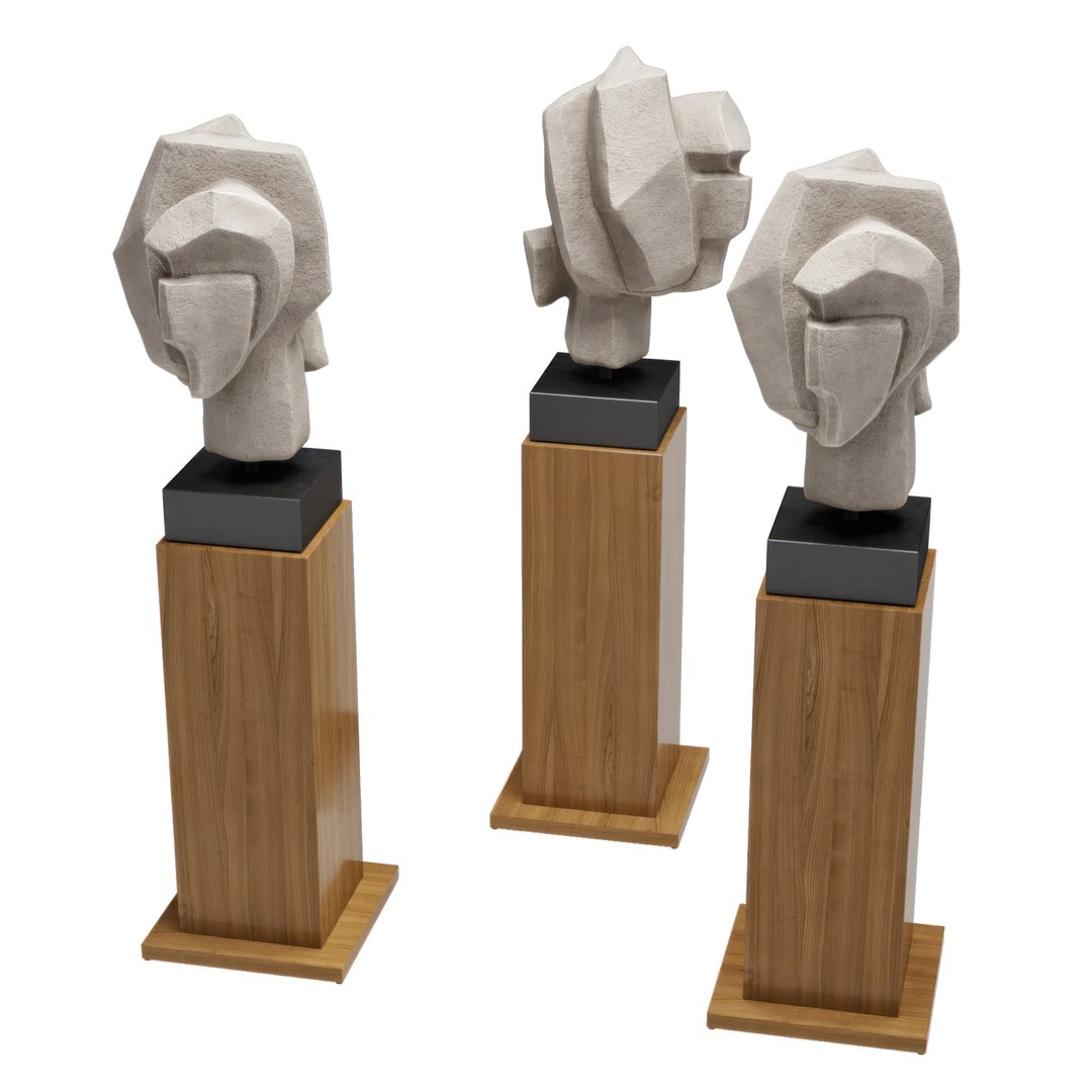 3D Head Cubistic Portret Sculpture - TurboSquid 2198372