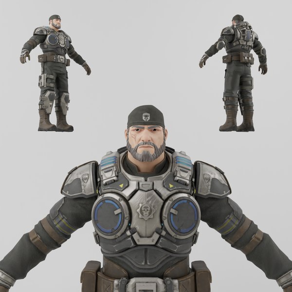 3D Marcus Fenix Lowpoly Rigged - TurboSquid 2034534