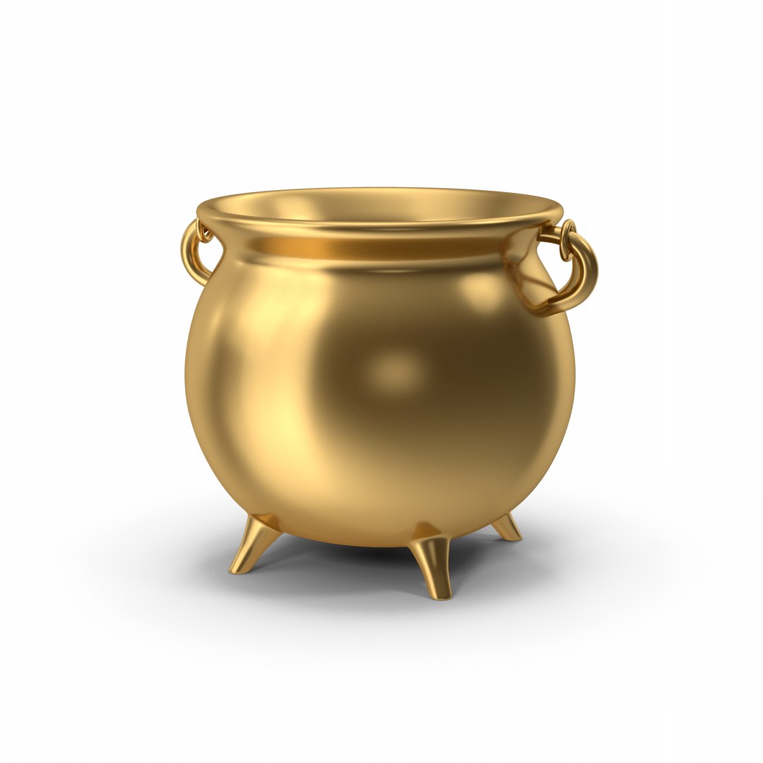 3D Model Gold Cauldron - TurboSquid 2002406