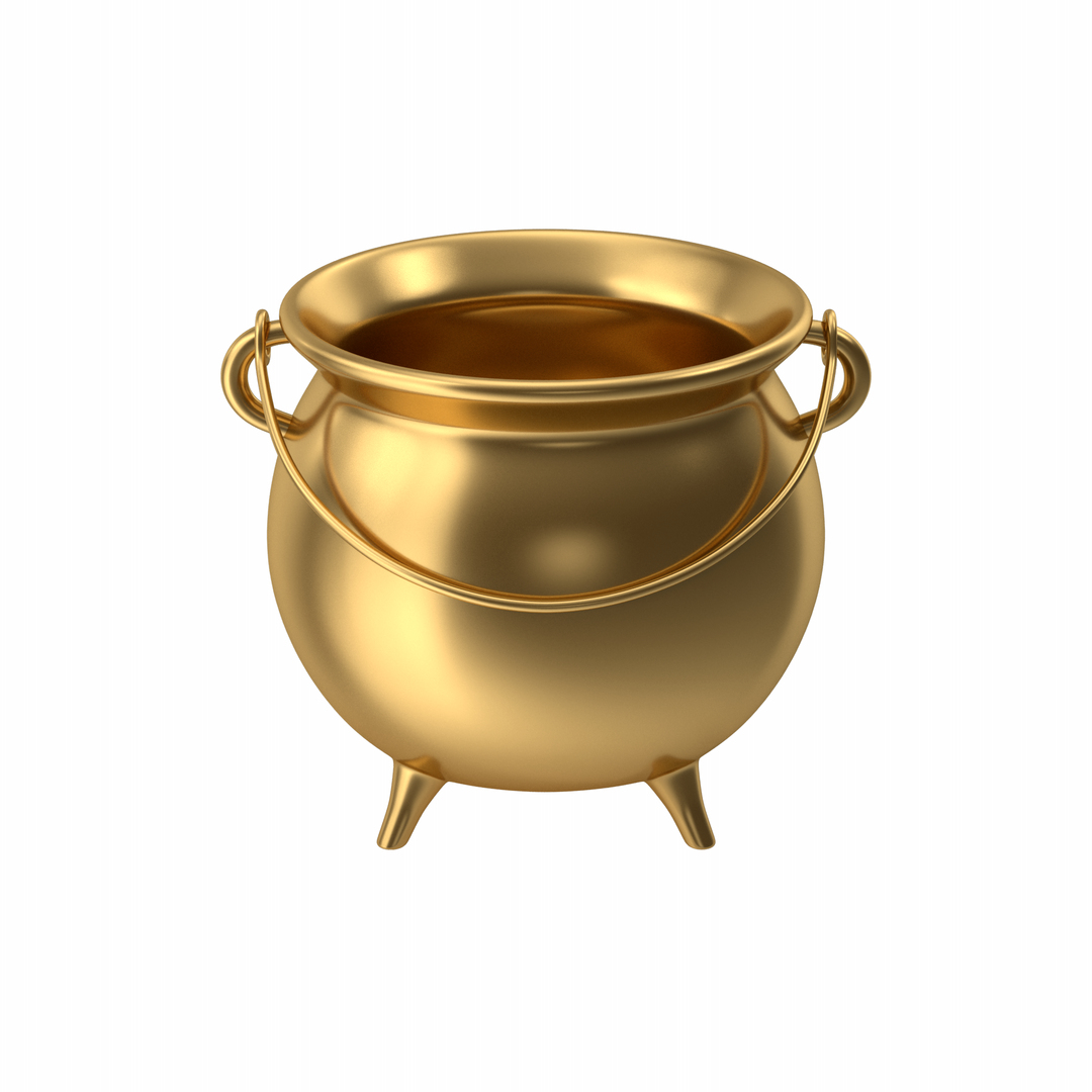 3D Model Gold Cauldron - TurboSquid 2002406