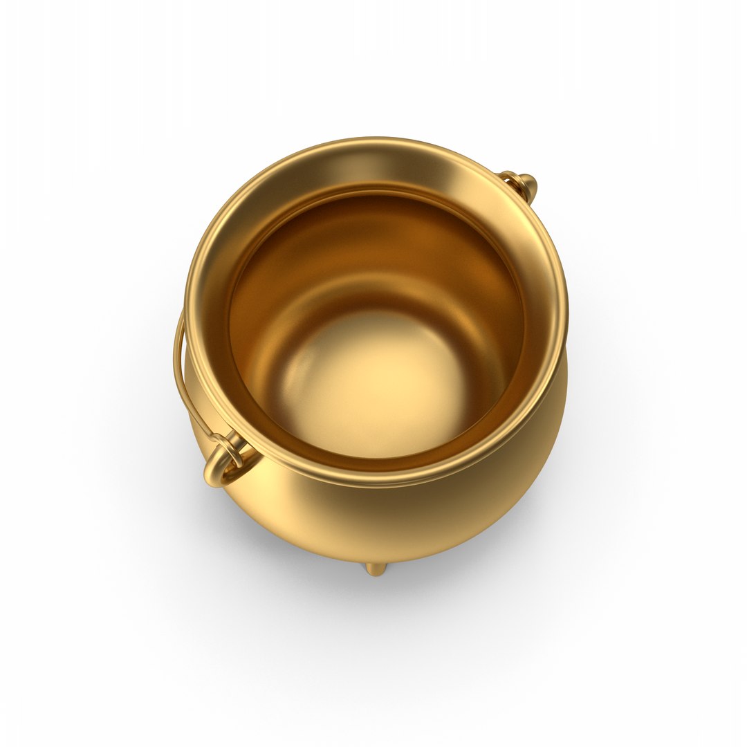 3D Model Gold Cauldron - TurboSquid 2002406