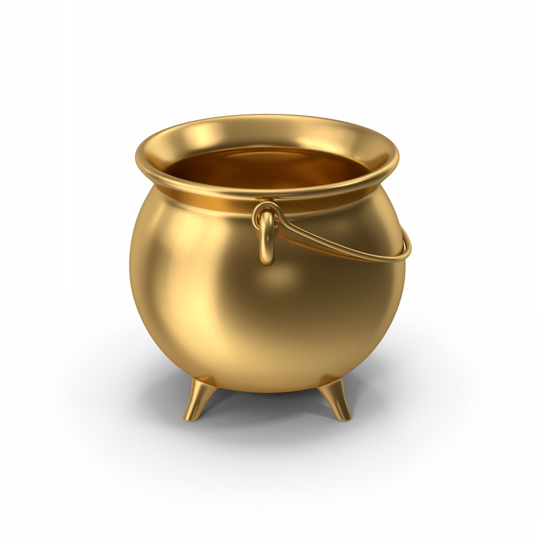 3D Model Gold Cauldron - TurboSquid 2002406