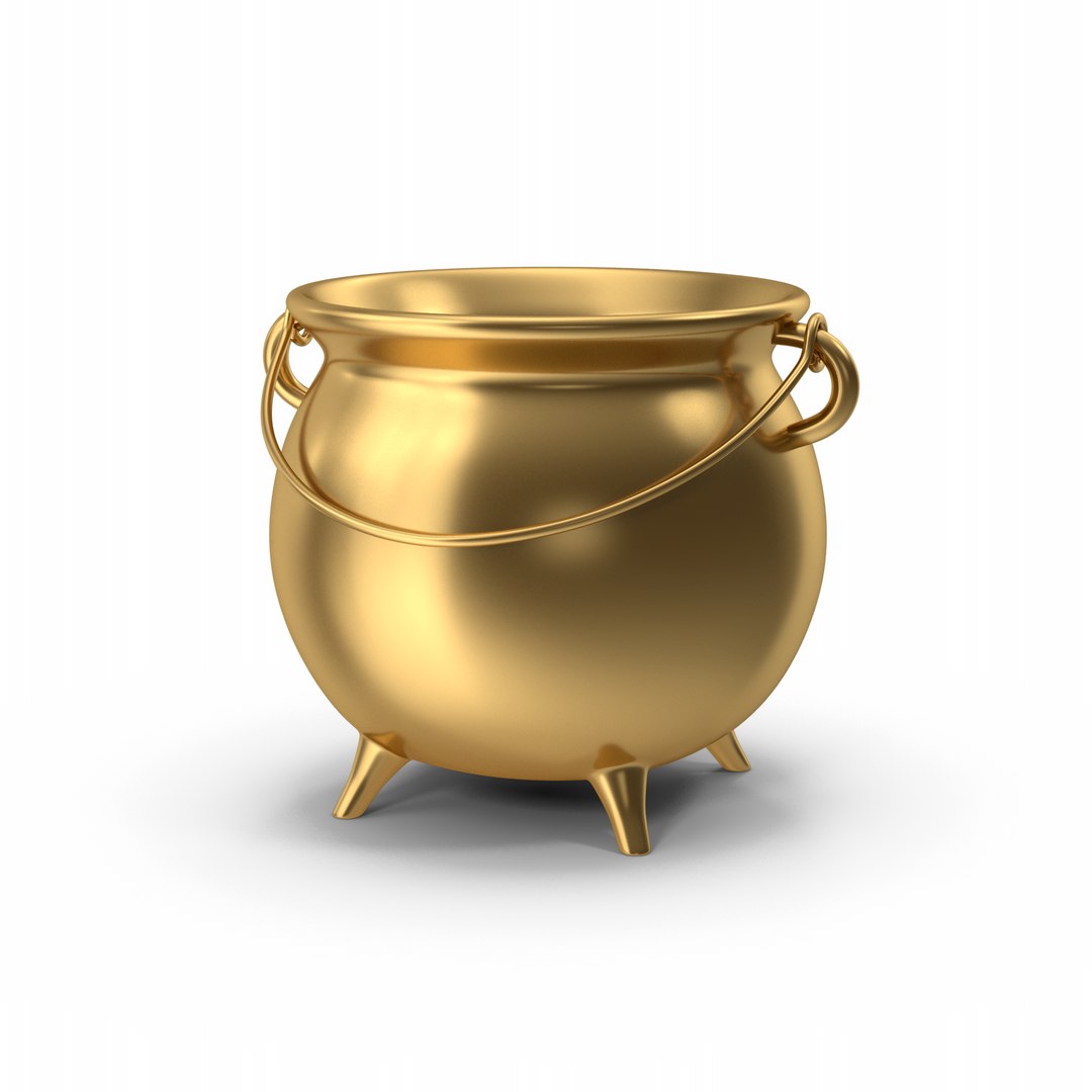 3D Model Gold Cauldron - TurboSquid 2002406