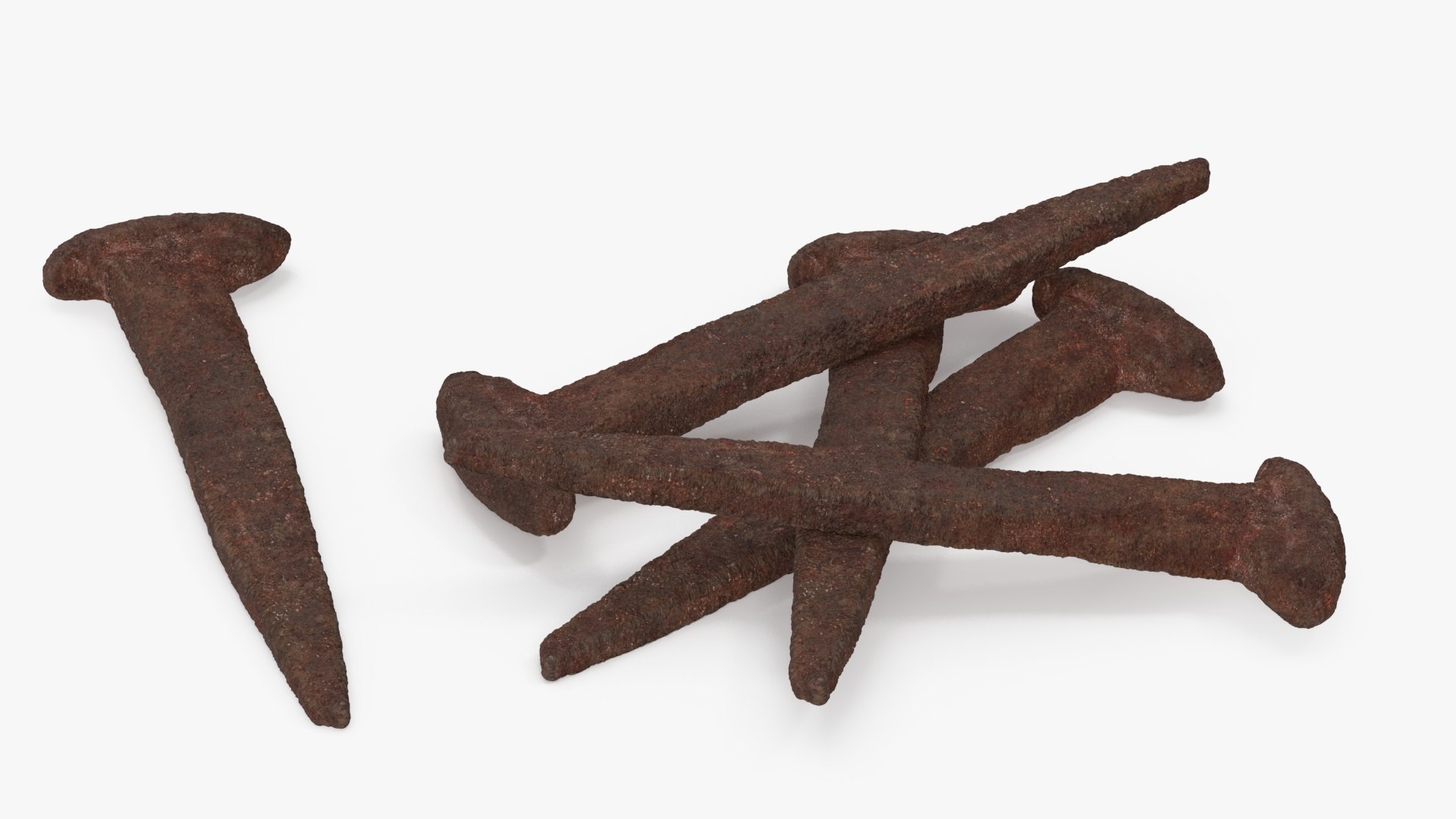 3D Antique Rusty Nail - TurboSquid 2214590