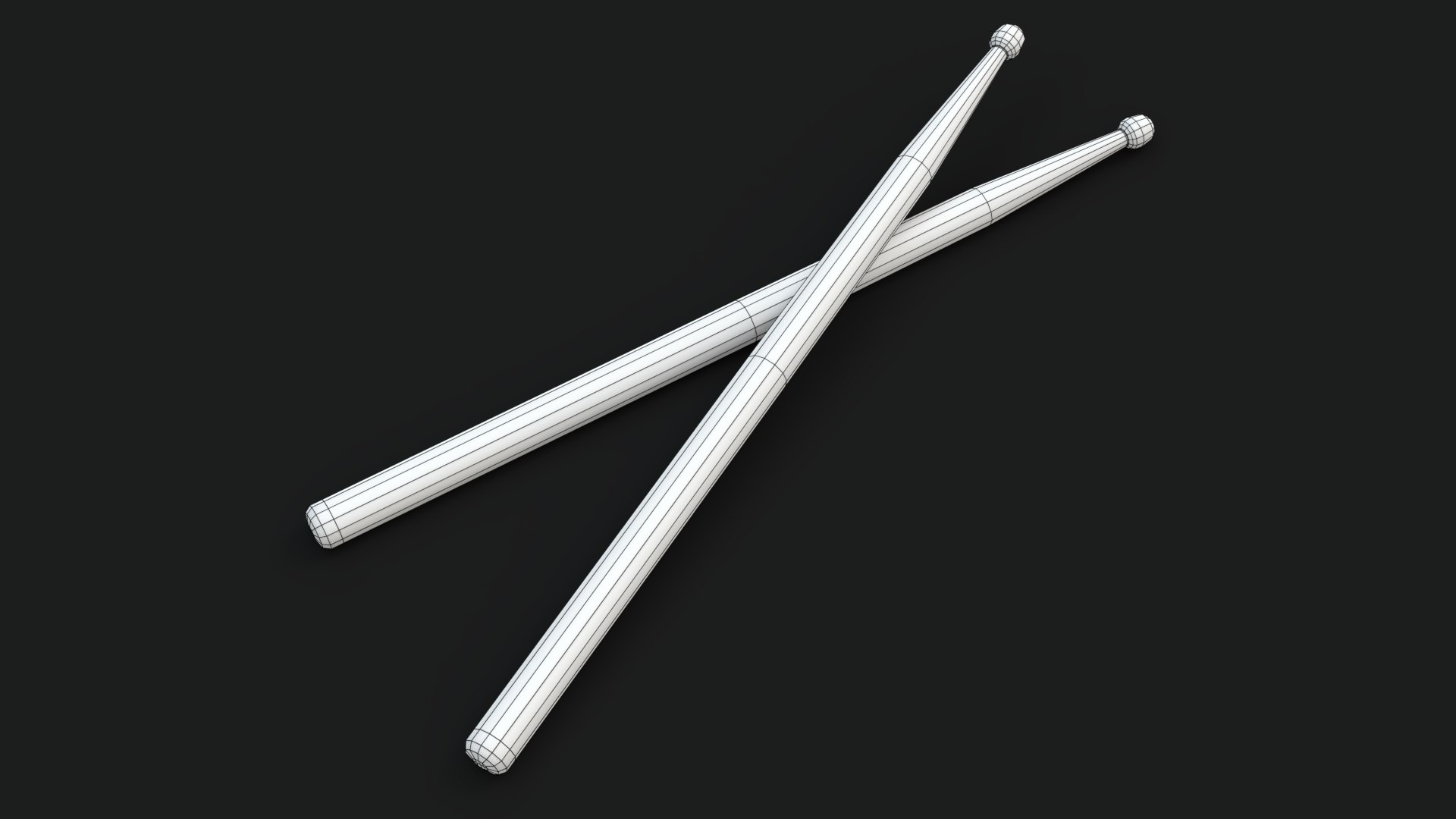 3D Drum Sticks Model - TurboSquid 1520292