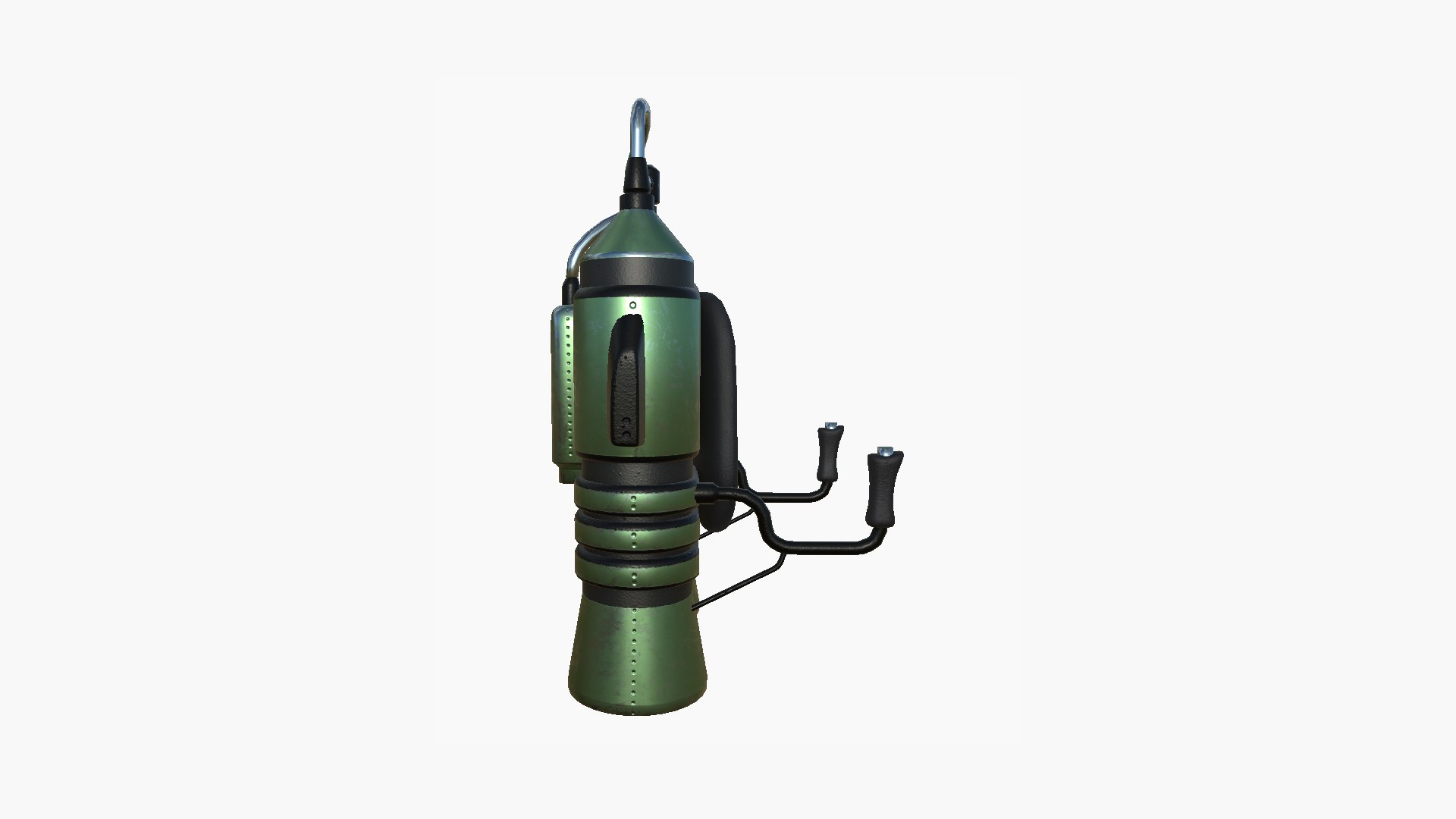 3D Jetpack E09 Green Metal - SciFi Character Design - TurboSquid 1962719