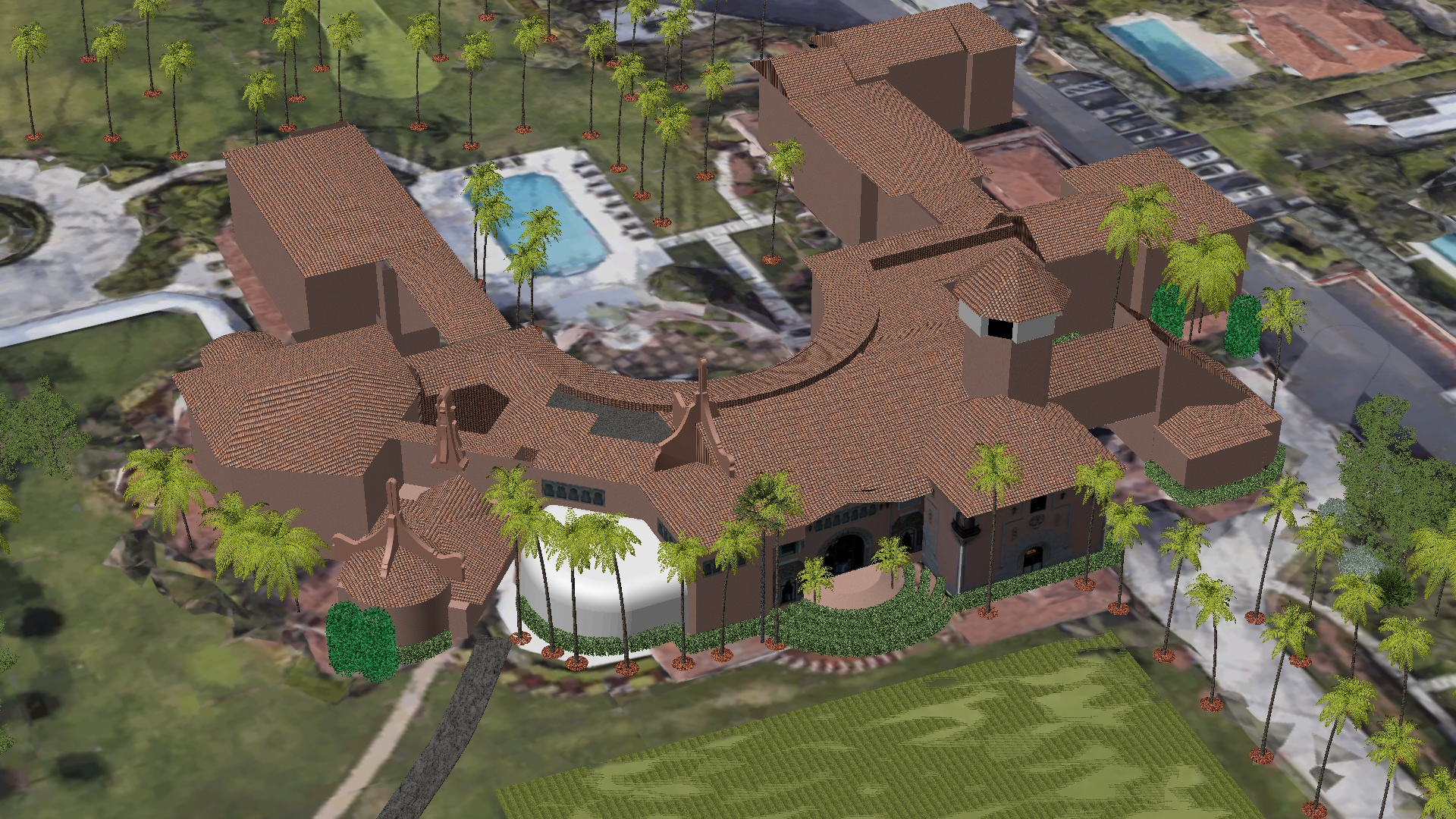 Resort Mar-a-lago House Building 3D Model - TurboSquid 1505314