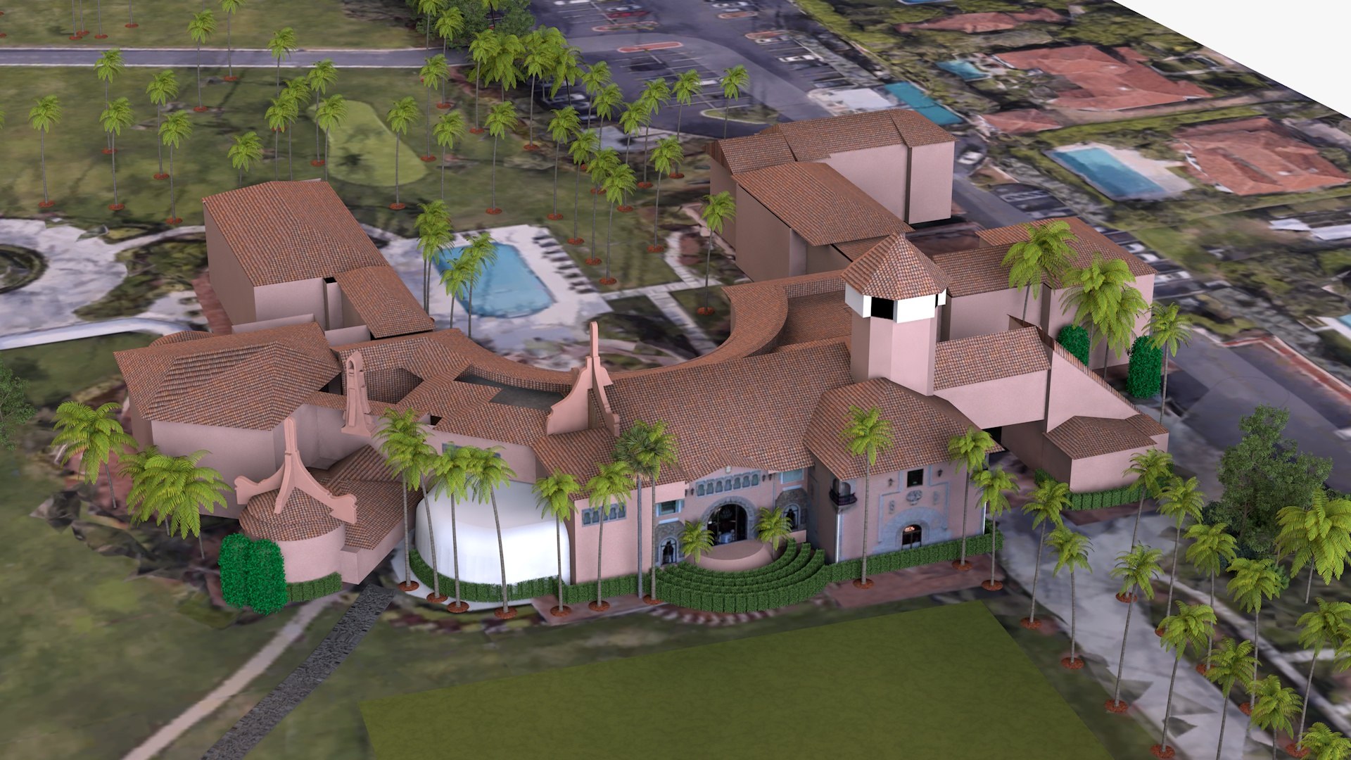 Resort Mar-a-lago House Building 3D Model - TurboSquid 1505314