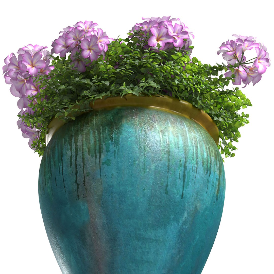 Garden Flowers Container Pot Plant 3D Model - TurboSquid 2110157