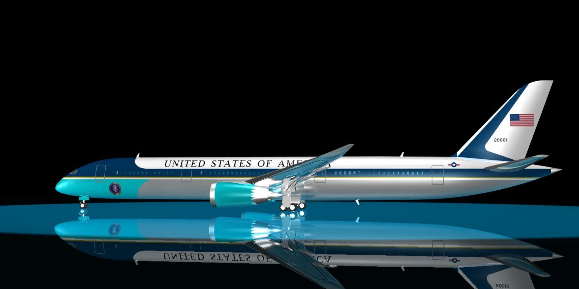 3d Dreamliner U S President Model