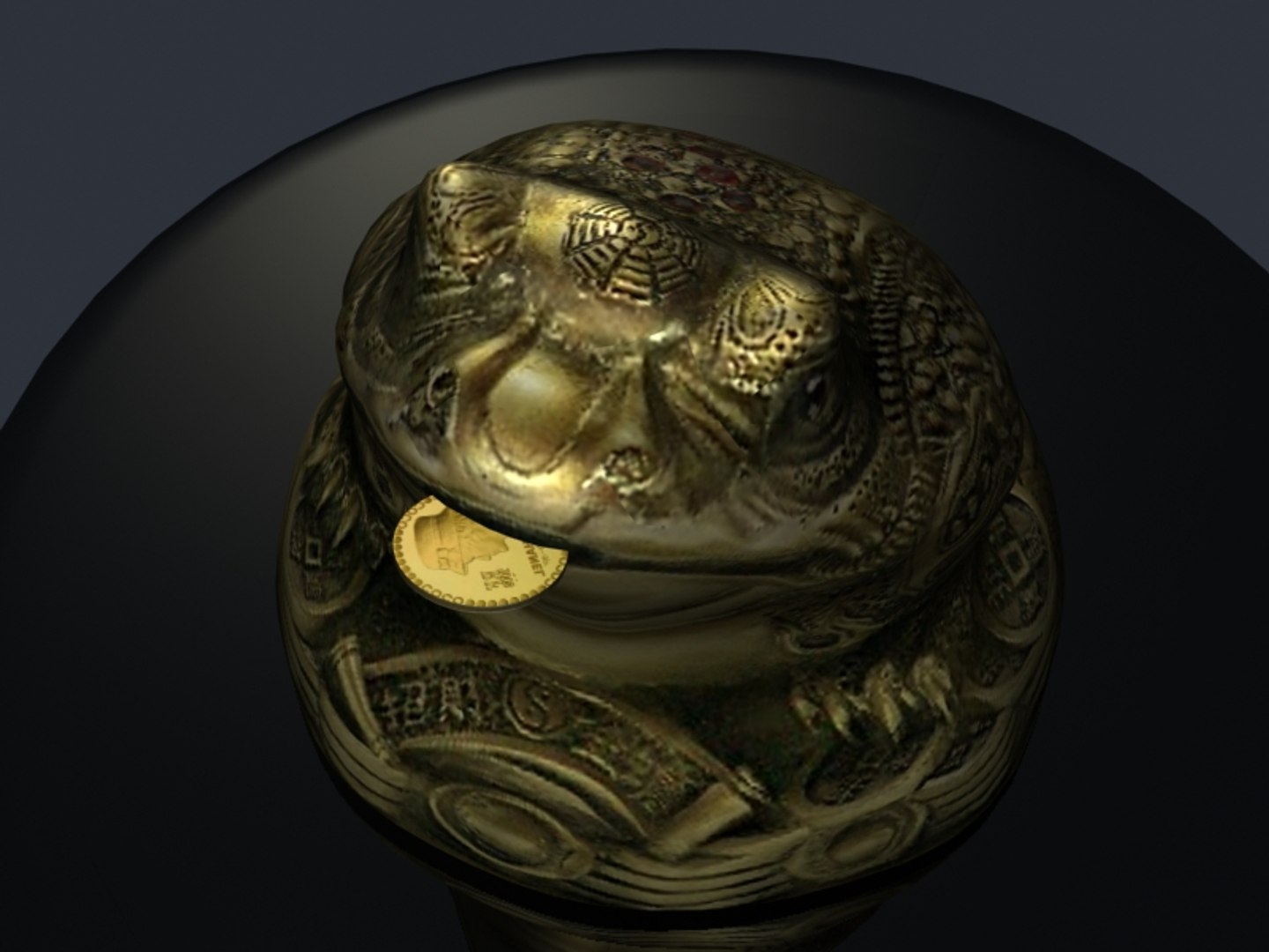 3d Feng Money Frog Model