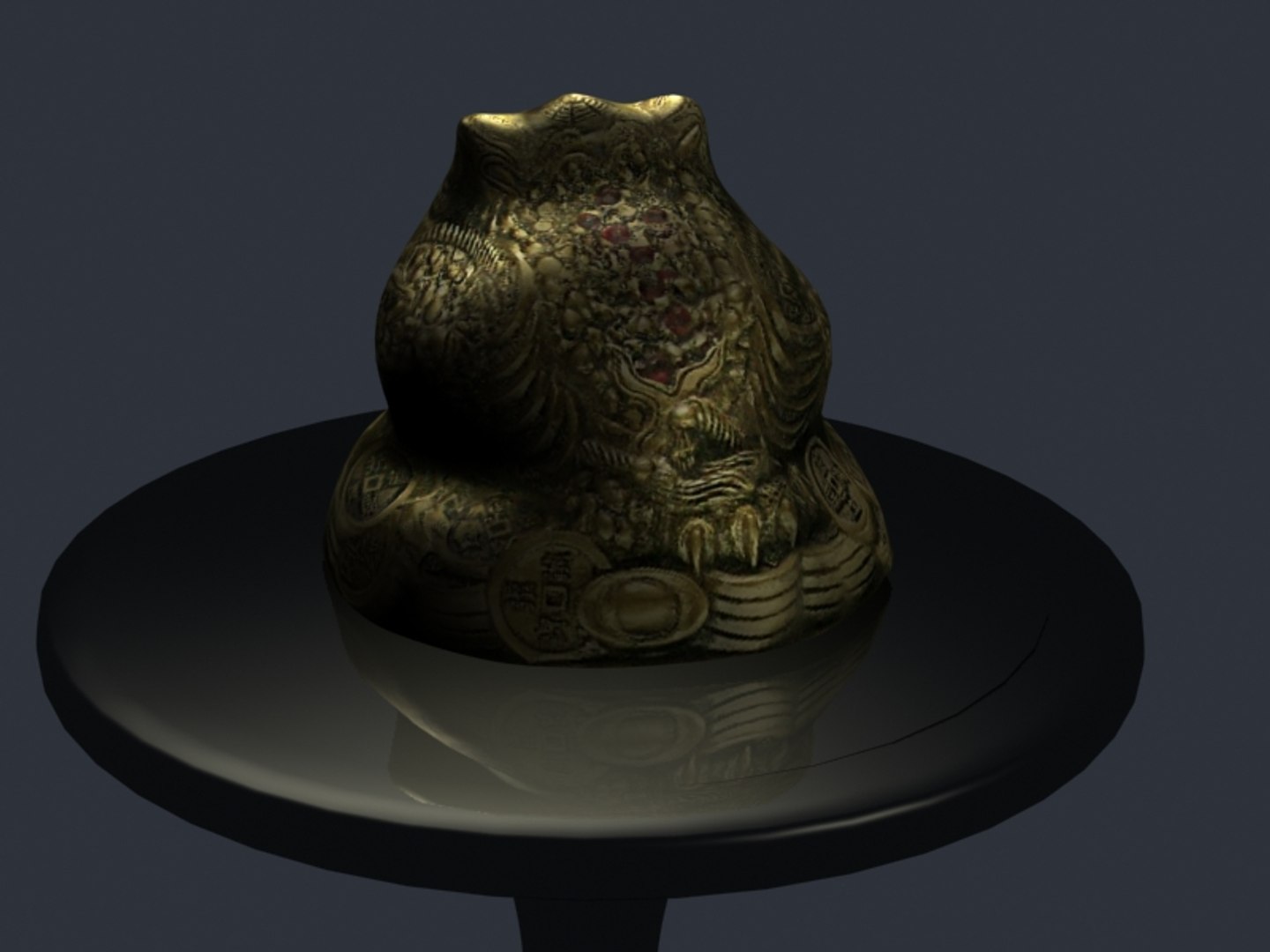 3d Feng Money Frog Model