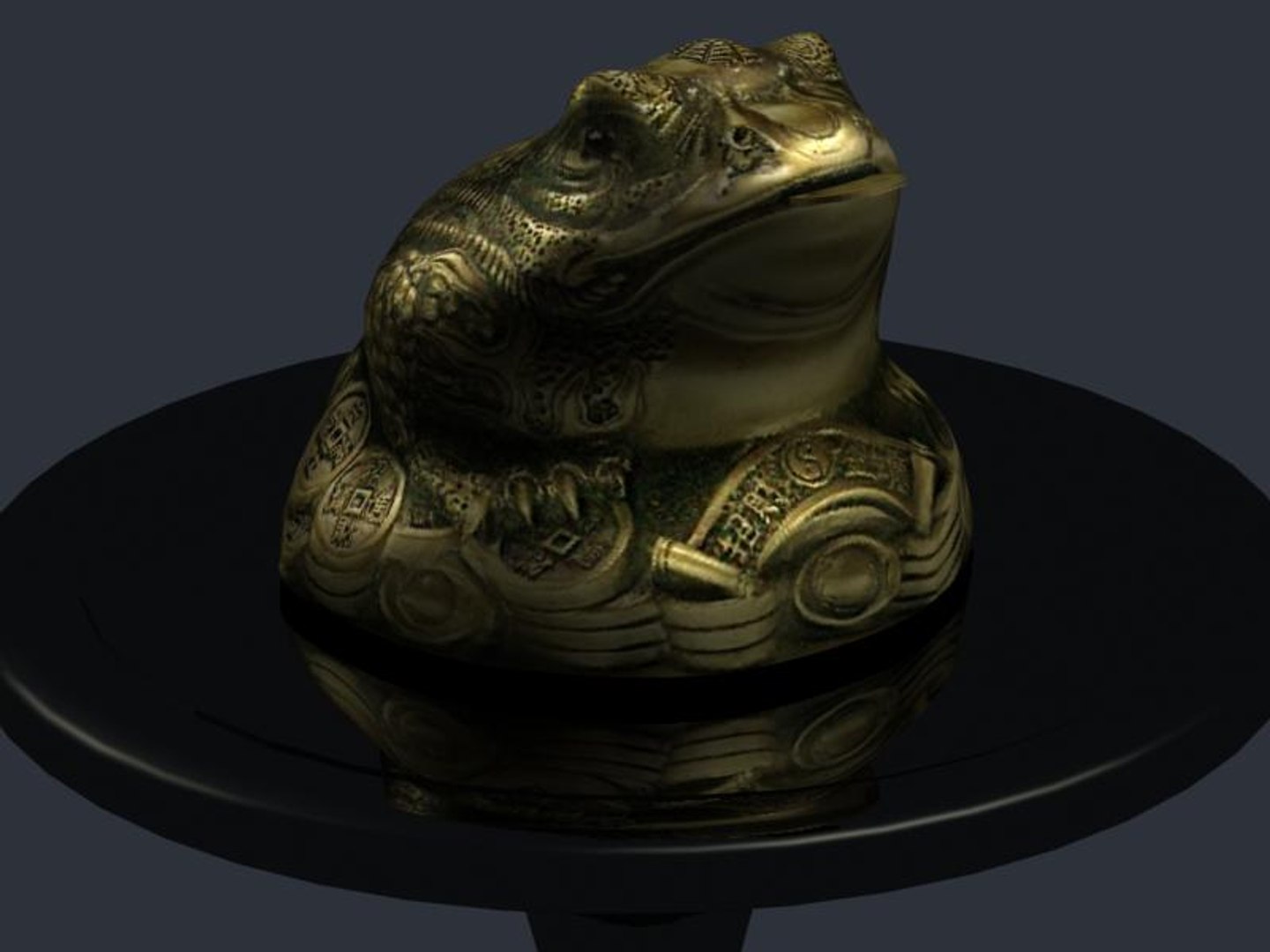 3d Feng Money Frog Model