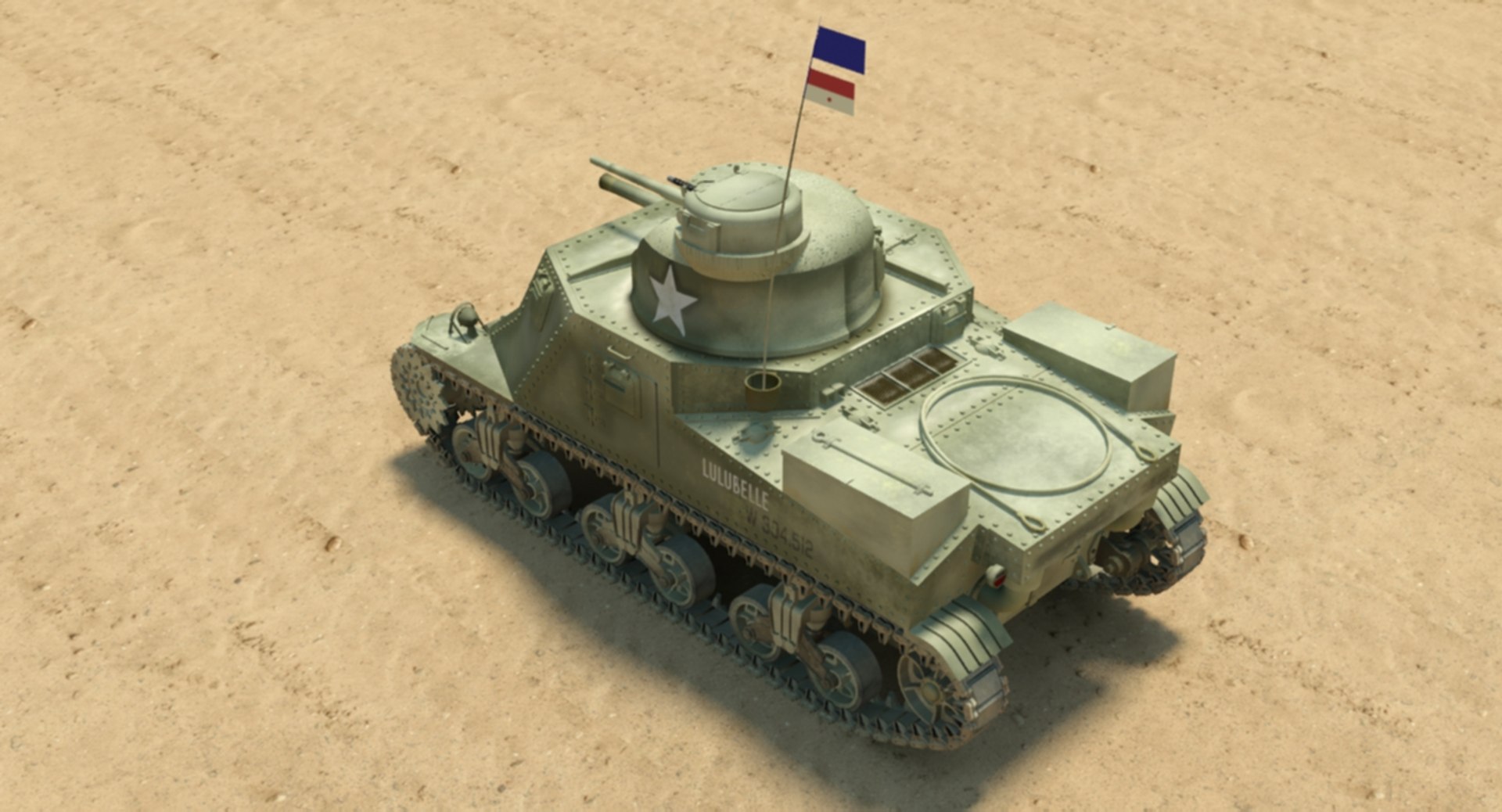 3D m3 lee tank lulubelle - TurboSquid 1232510