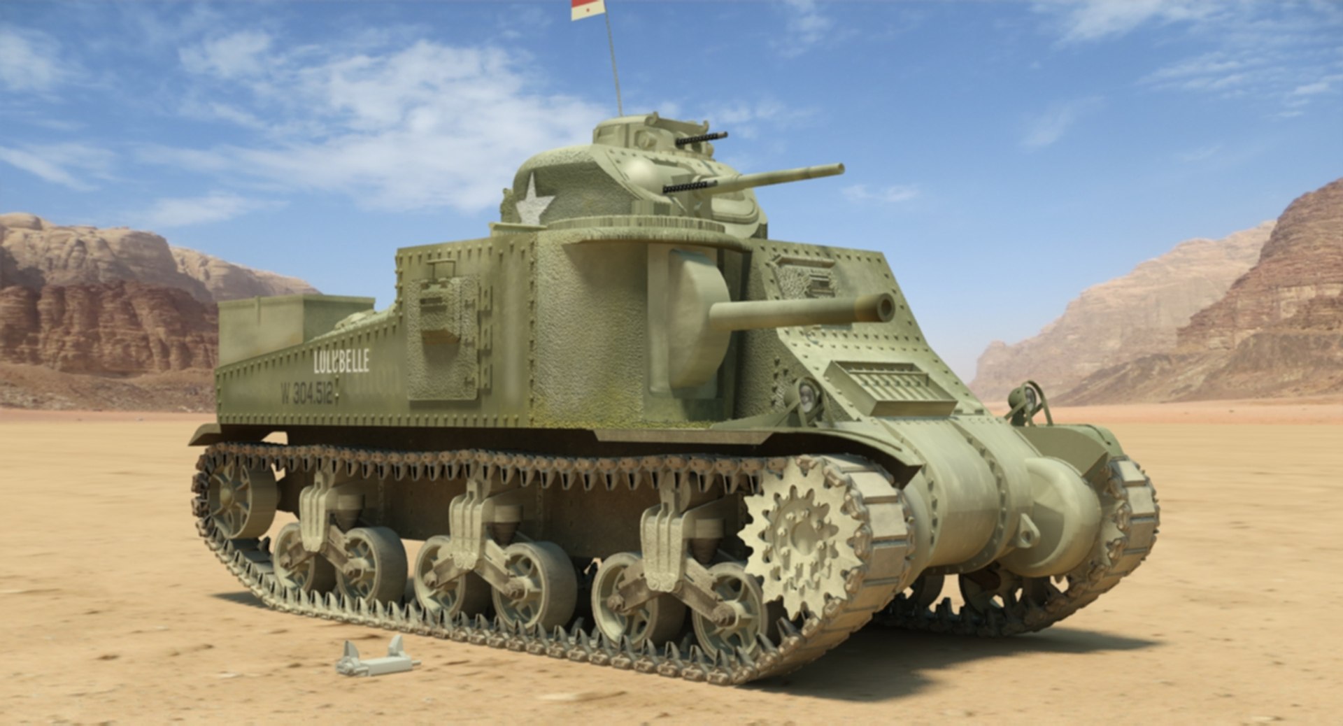 3D m3 lee tank lulubelle - TurboSquid 1232510