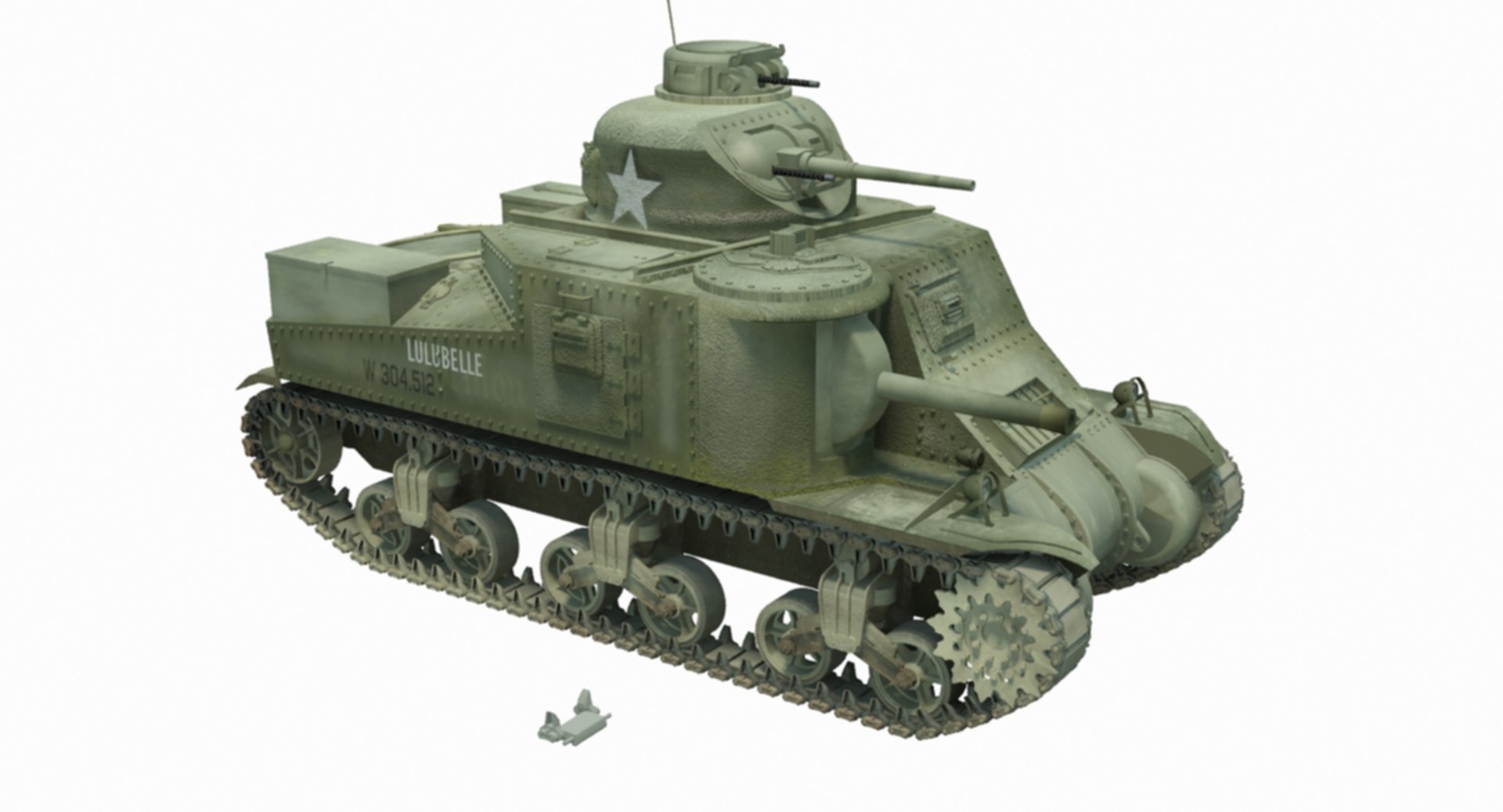 3D m3 lee tank lulubelle - TurboSquid 1232510