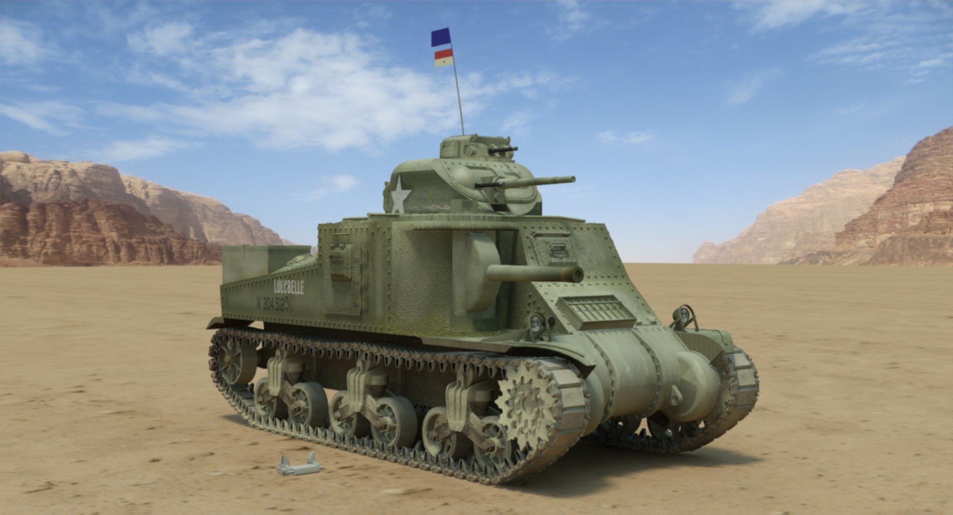 3D m3 lee tank lulubelle - TurboSquid 1232510