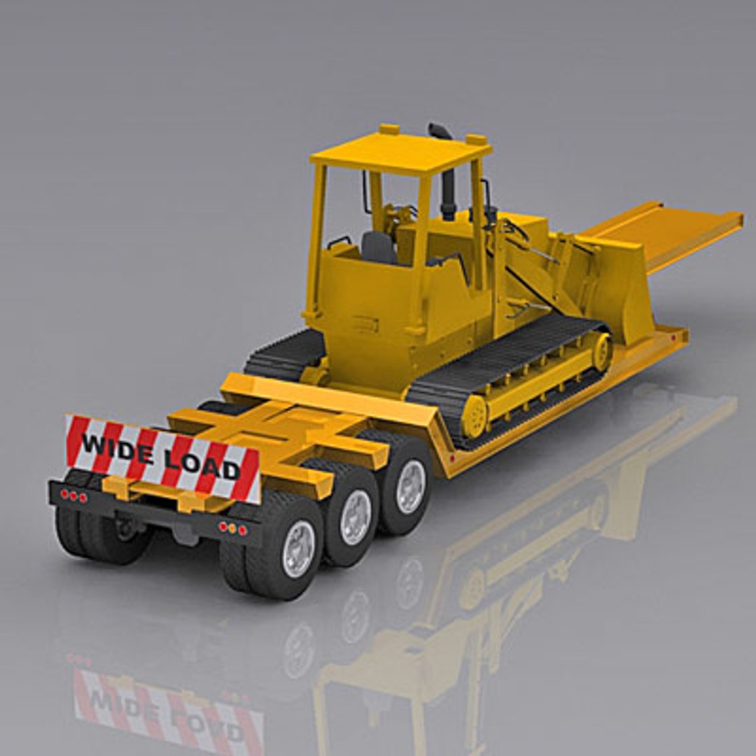 Lowboy Platform Vehicle 3d Model