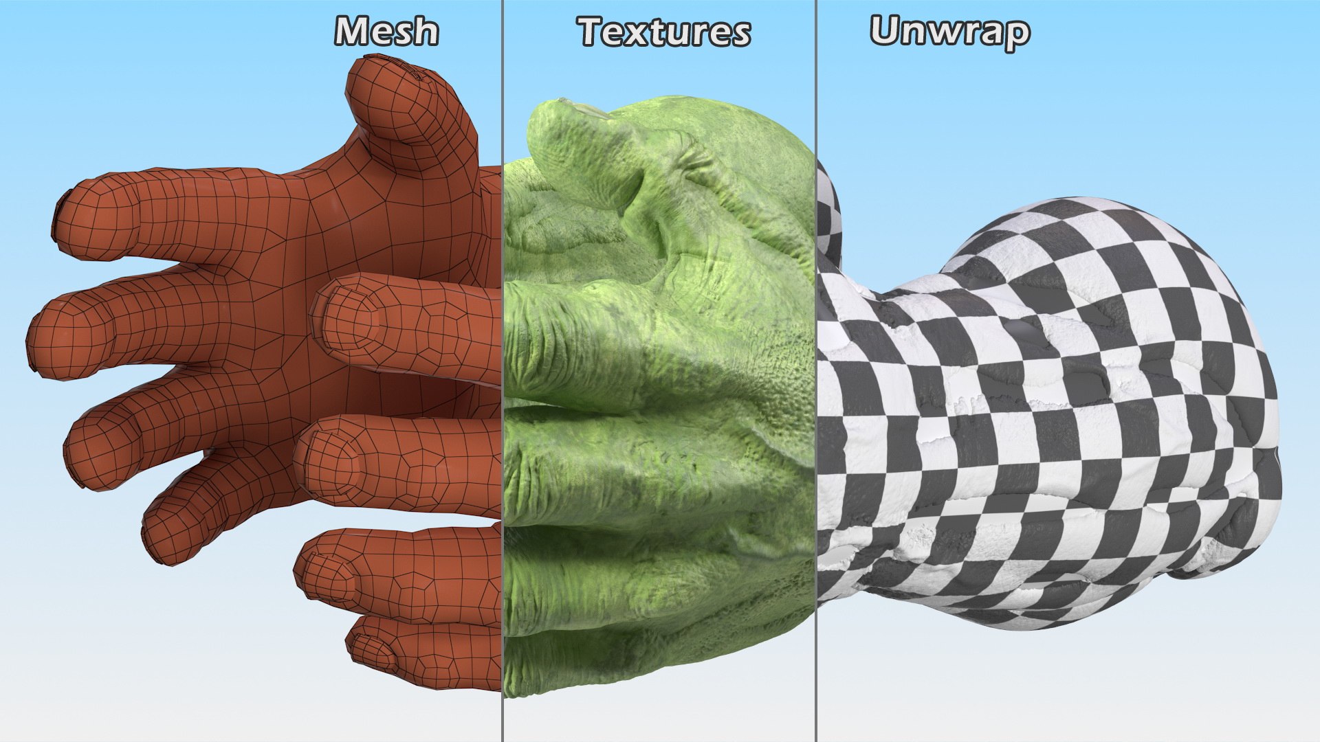 Hulk Hands Rigged 3D Model - TurboSquid 1903138